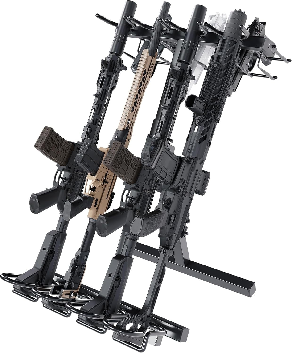 Kojem Portable Folding Gun Rack, Heavy Duty Steel Rifle Rack Stand for ...