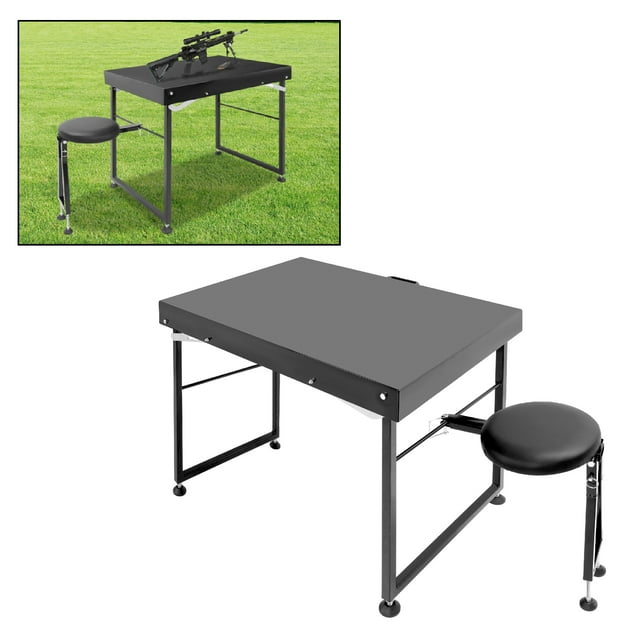 Kojem Portable Shooting Table, Adjustable Legs and Seat, Hunting Gun ...