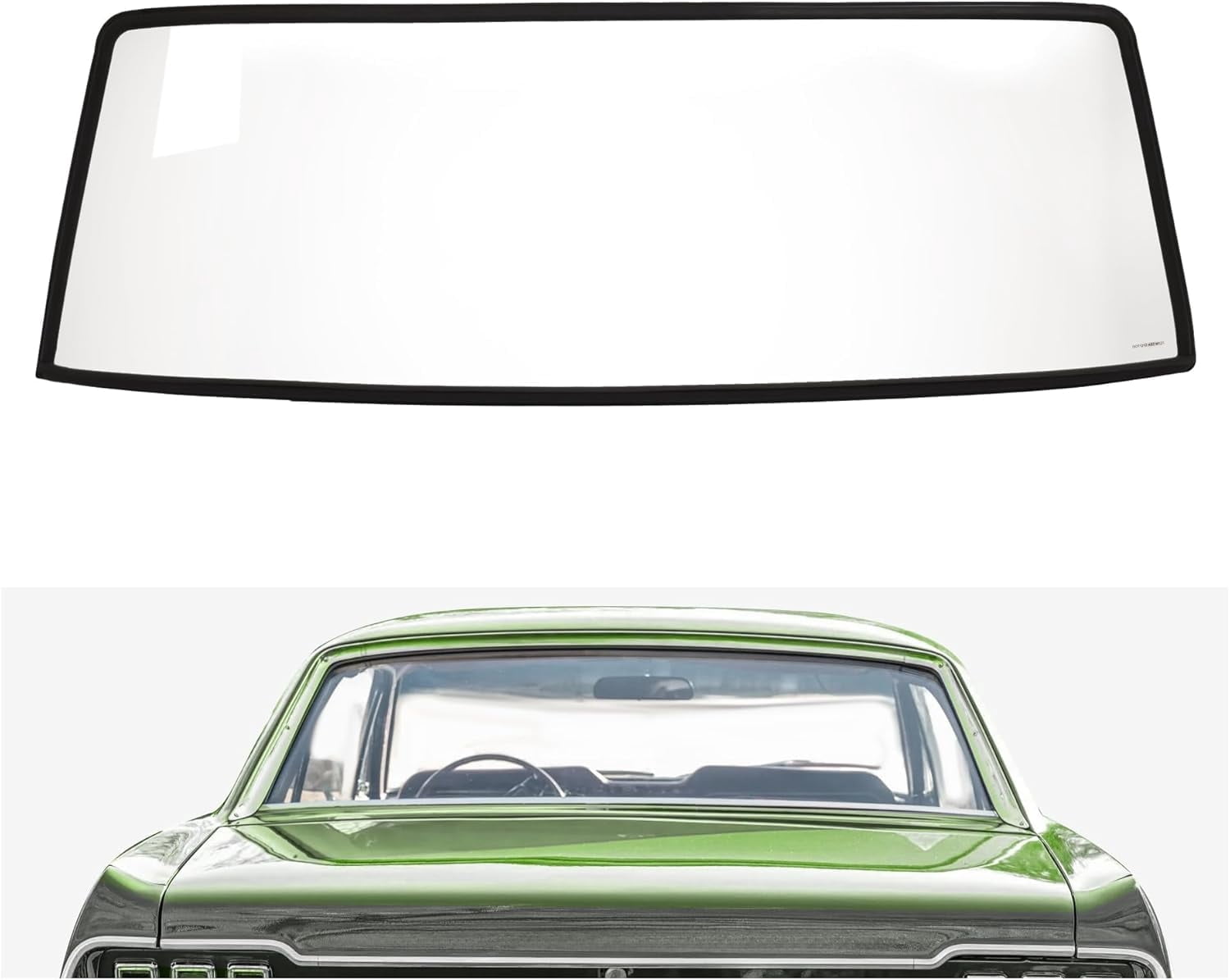 Kojem Rear Back Window Glass for 1964-1968 Ford Mustang Notchback, Back ...