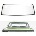 Kojem Rear Back Window Glass for 1964-1968 Ford Mustang Notchback, Back ...