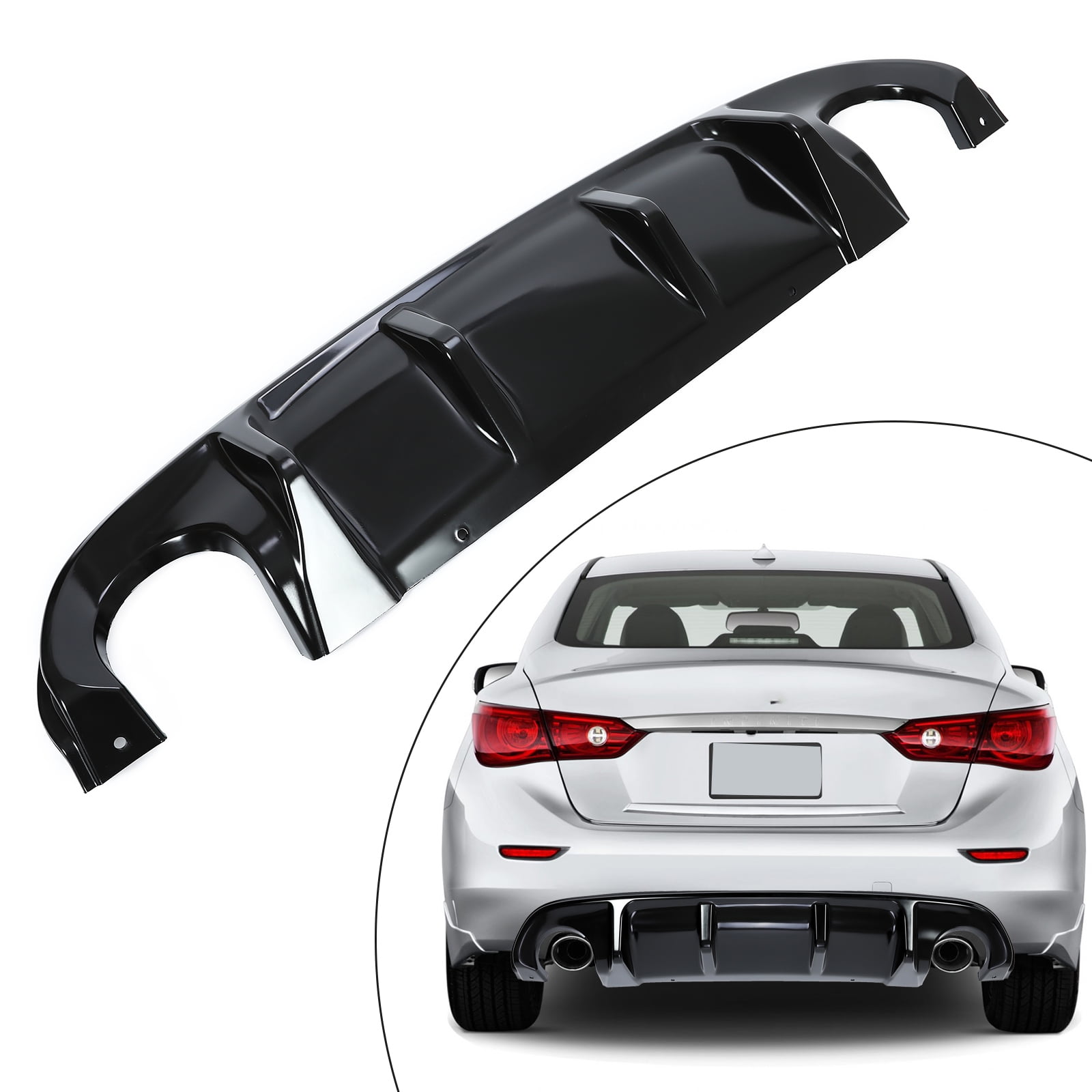 Kojem Rear Bumper Lip Diffuser for 2014-2017 Infiniti Q50 Spoiler ...