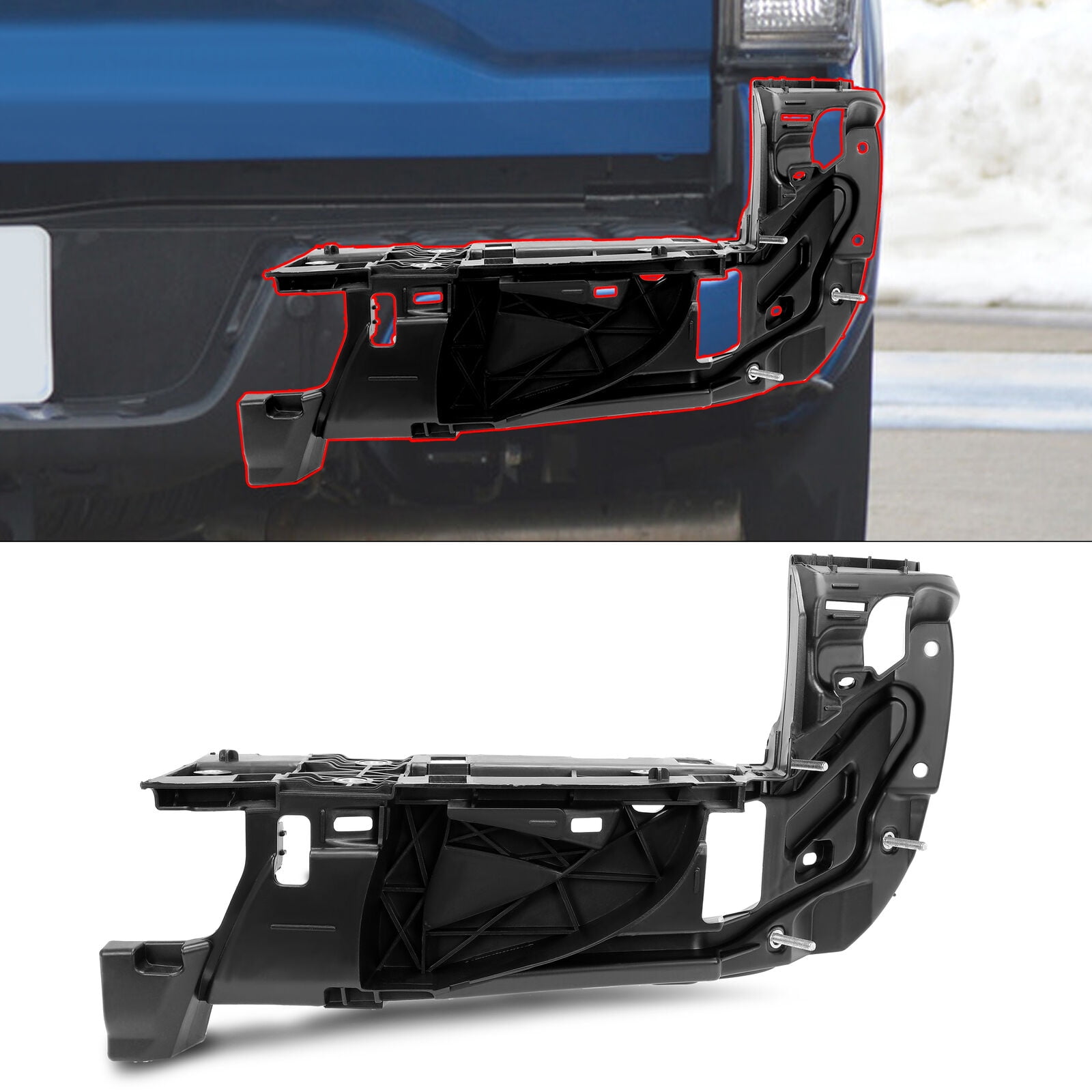 Kojem Rear Bumper Outer Extension Insert Bracket Passenger Side RH ...