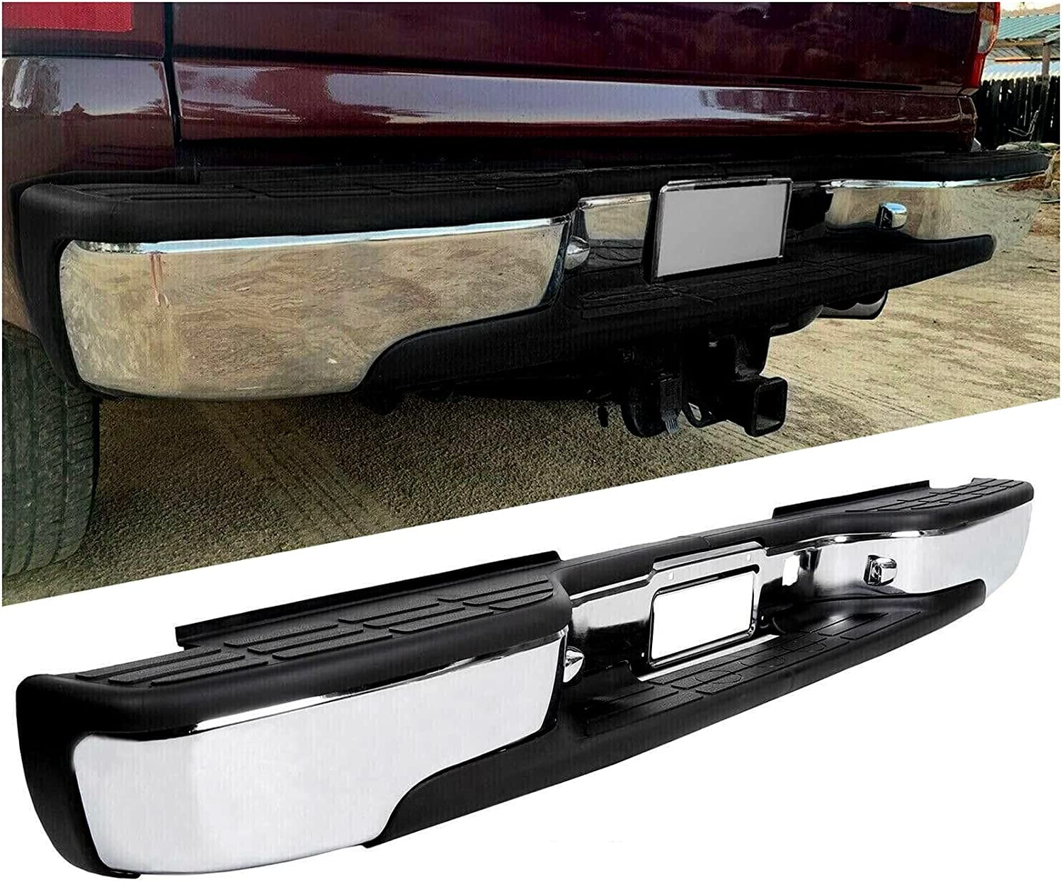 Kojem Rear Step Bumper for Chevy Chevrolet Silverado GMC Sierra 2500 HD ...