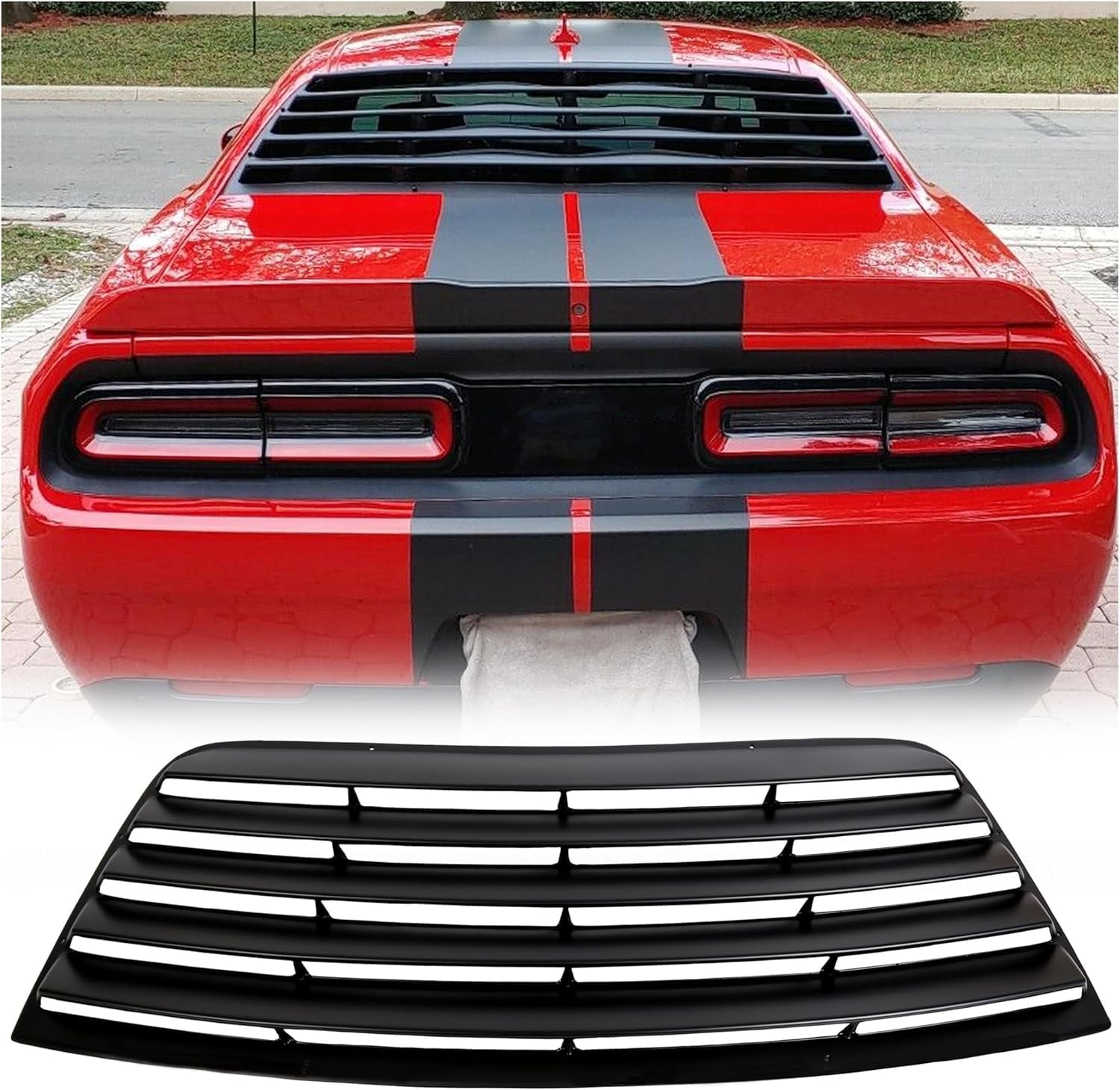 Kojem Rear Window Louver for 2008-2023 Dodge Challenger Windshield Sun ...