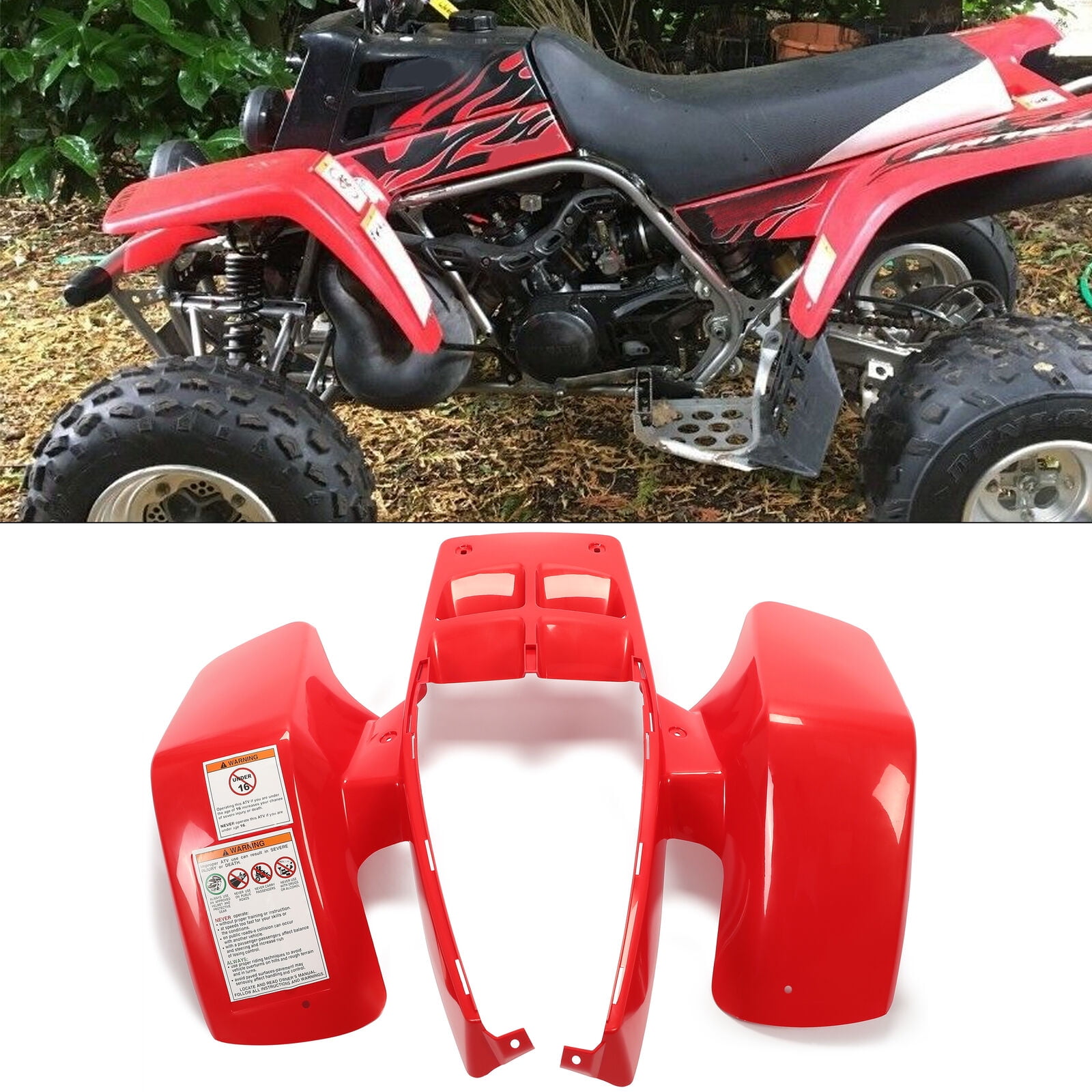 Kojem Red Front Fender Compatible with 1987-2006 Yamaha Banshee 350 ...