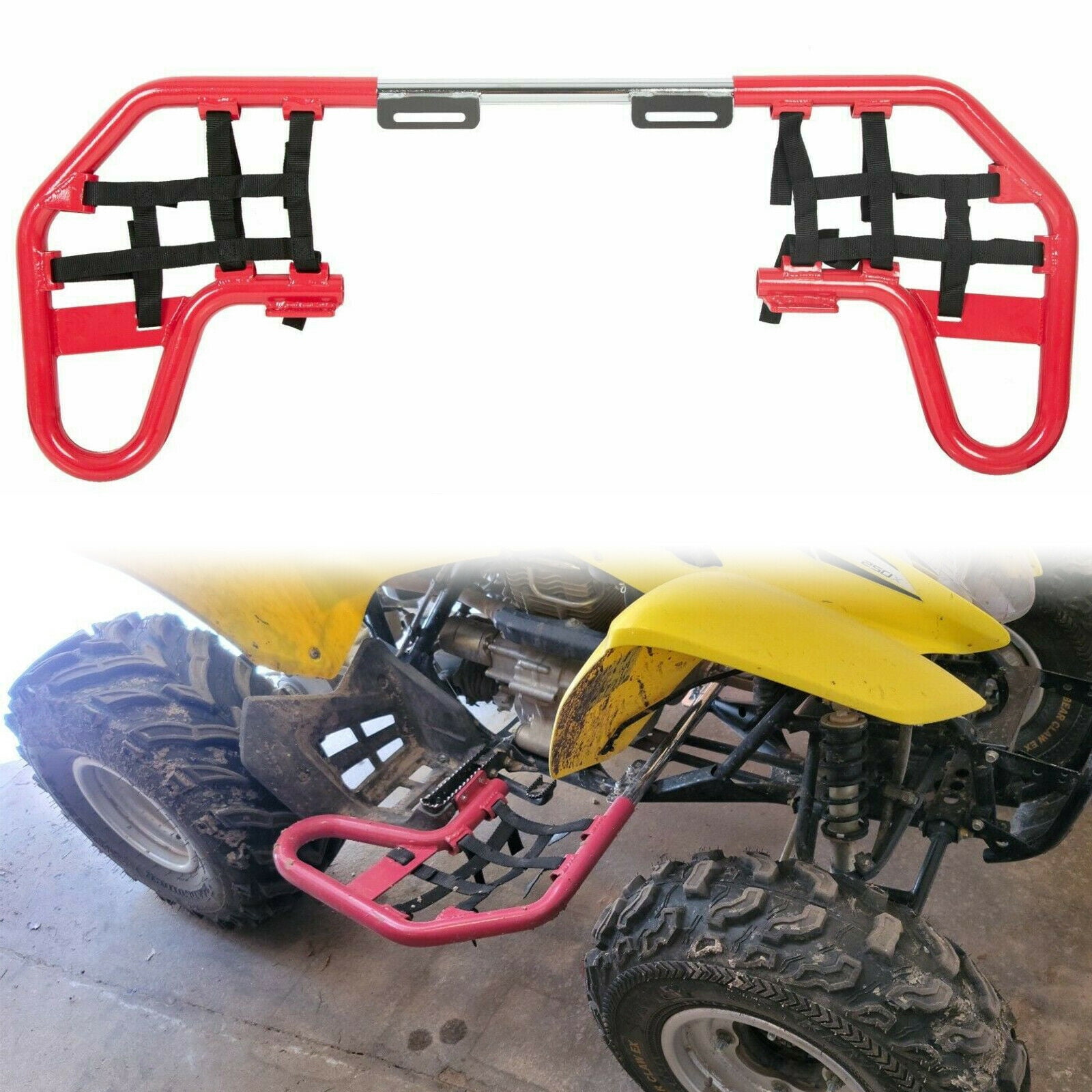 Kojem Red Nerf Bars w/Nets guards rack Compatible with 2001-2014 HONDA ...