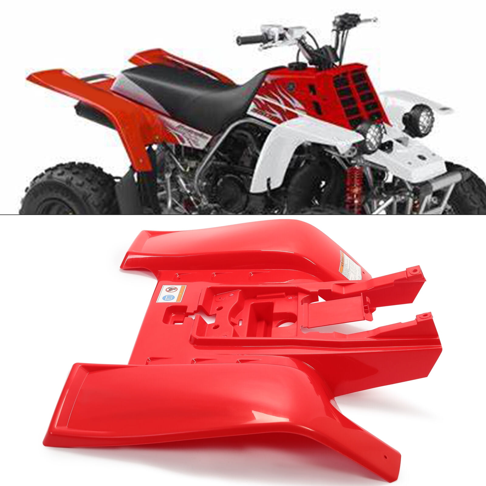 Kojem Red Rear Fender Compatible with 1987-2006 Yamaha Banshee 350 ...