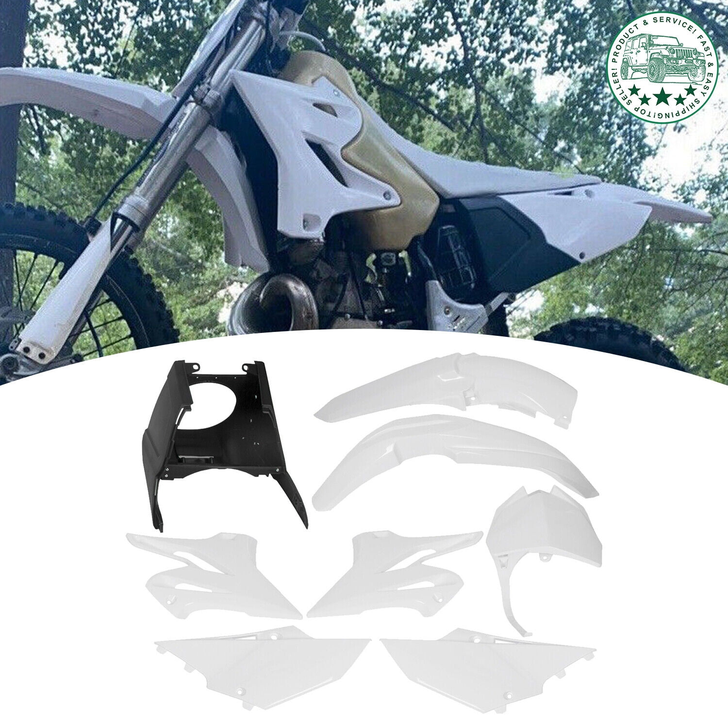 Kojem Restyle Plastic Complete Kit for 2002-2014 Yamaha YZ125 YZ250 ...