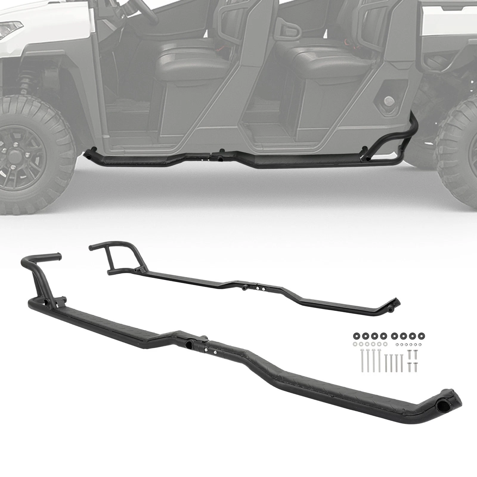 Kojem Rock Sliders Nerf Bars Side Steps for 2019-2025 Polaris Ranger ...