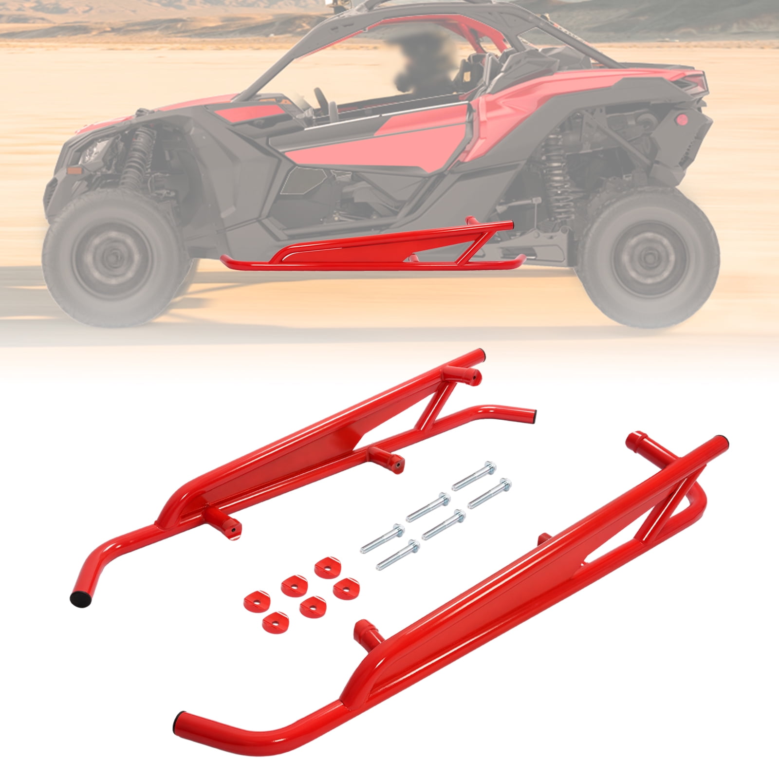 Kojem Rock Sliders Side Nerf Bars Tree Kicker for 2017-2023 Can Am Maverick X3 / Turbo / R ...