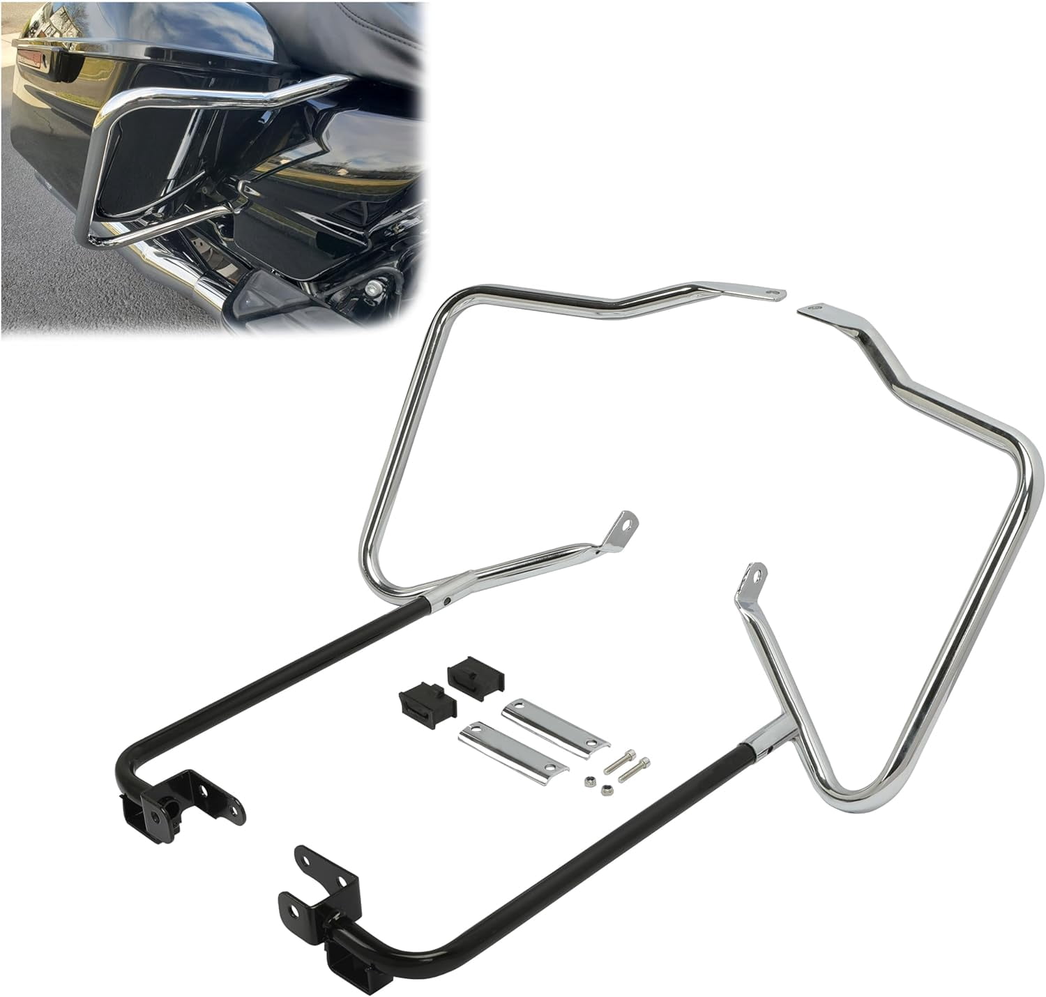 Kojem Saddlebag Bracket Guard Bars for 2014-2024 Harley Davidson ...