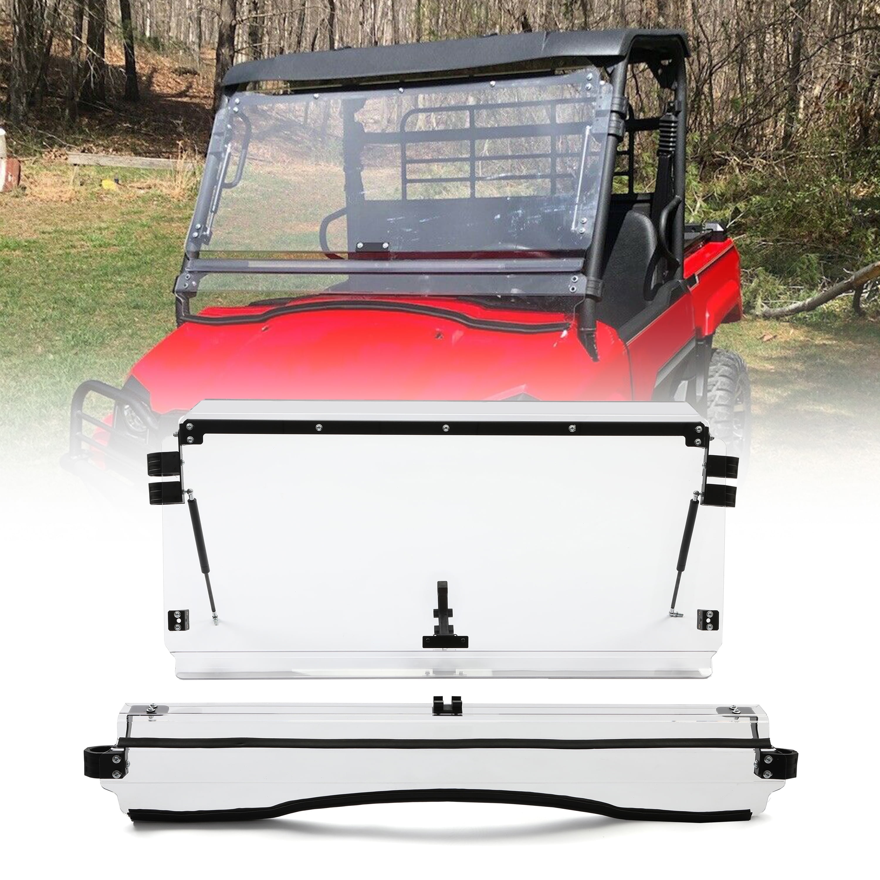 Kojem Scratch Resistant Windshield 3-in-1 Flip Folding Windscreen for ...