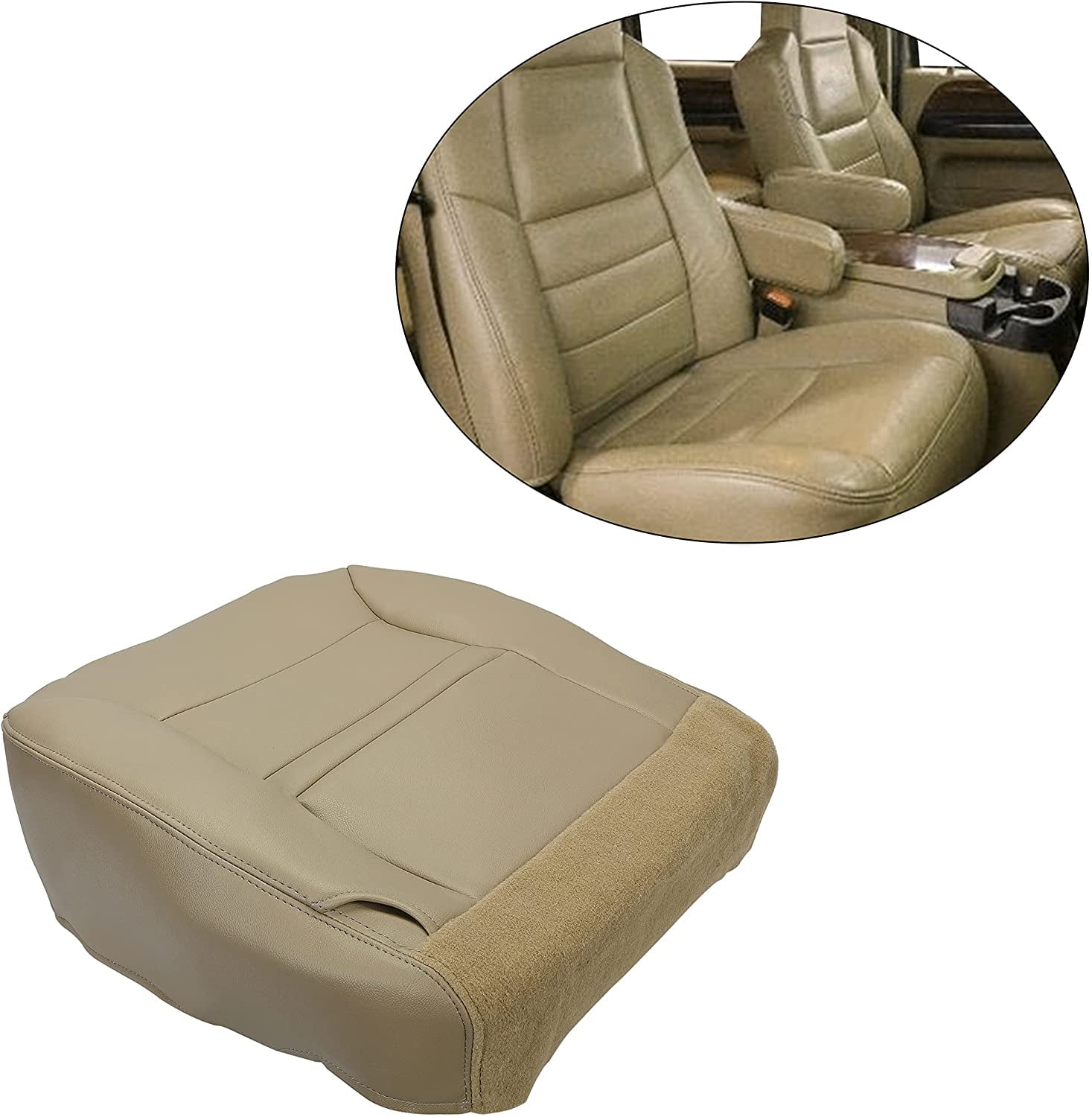 Kojem Seat Covers Leather Compatible with 2000 2001 Ford Excursion ...
