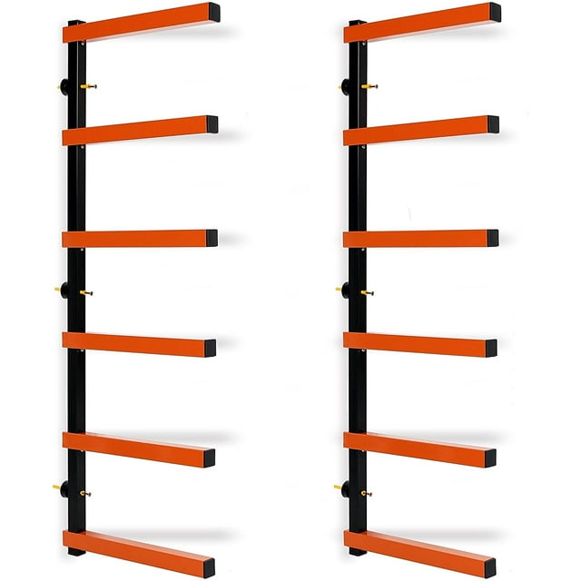 Kojem Six-Level 600 lb Capacity Lumber Storage Rack Wall-Mounted Both ...