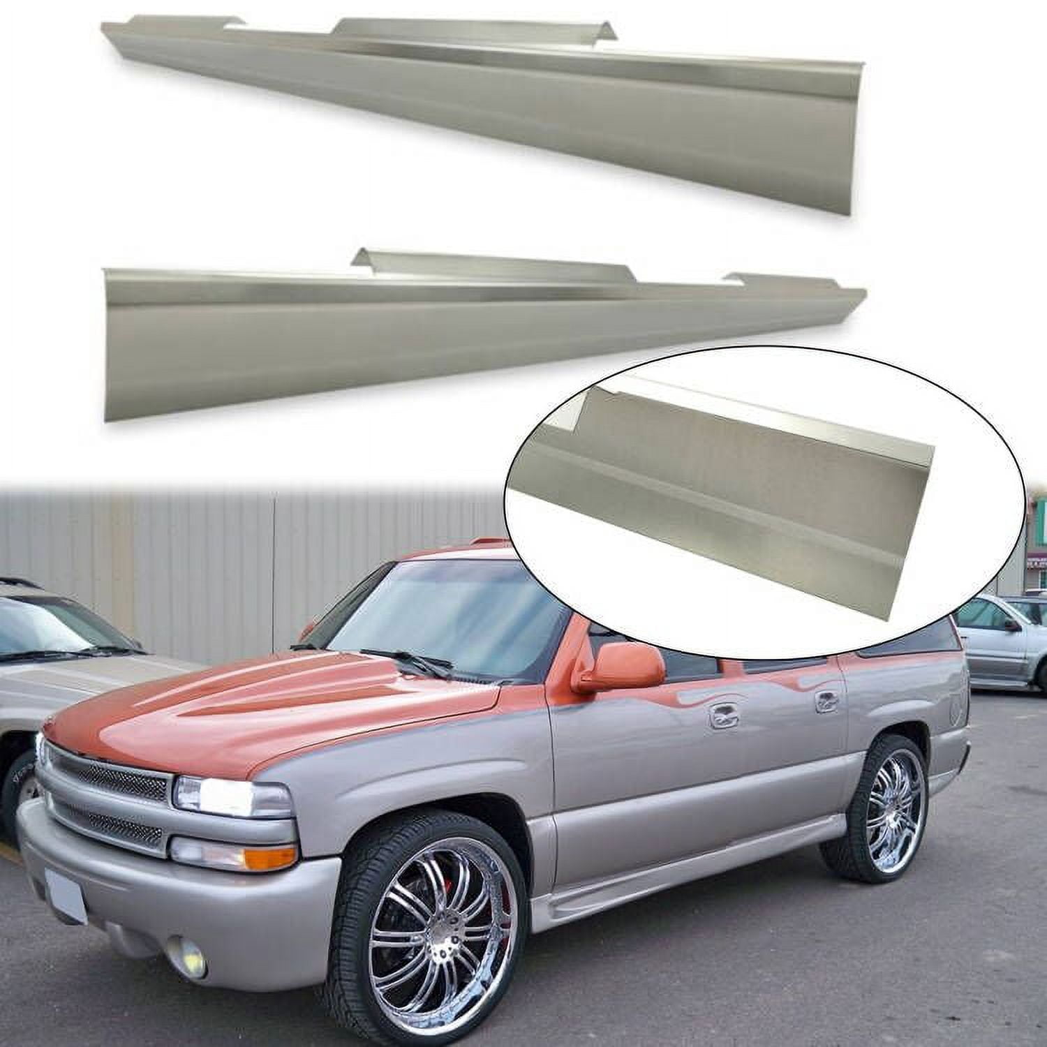 ECOTRIC Slip-On Rocker Panels for 2000-2006 Chevy Suburban Yukon XL ...