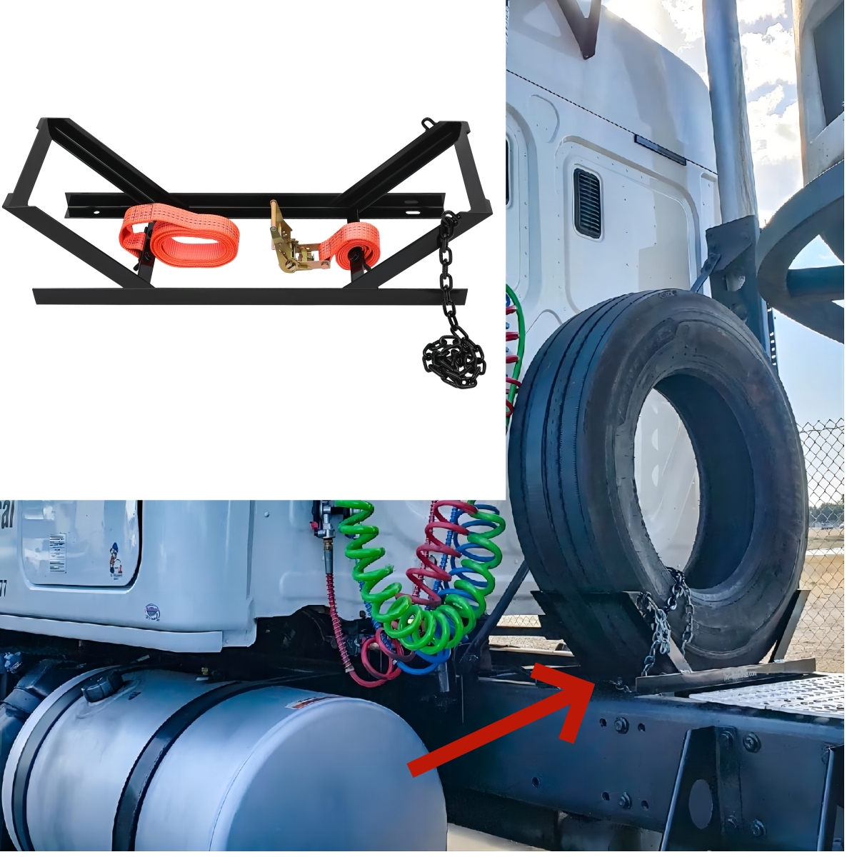 Rackem Manufacturing RA16 Spare Tire Carrier for Enclosed Trailers ...