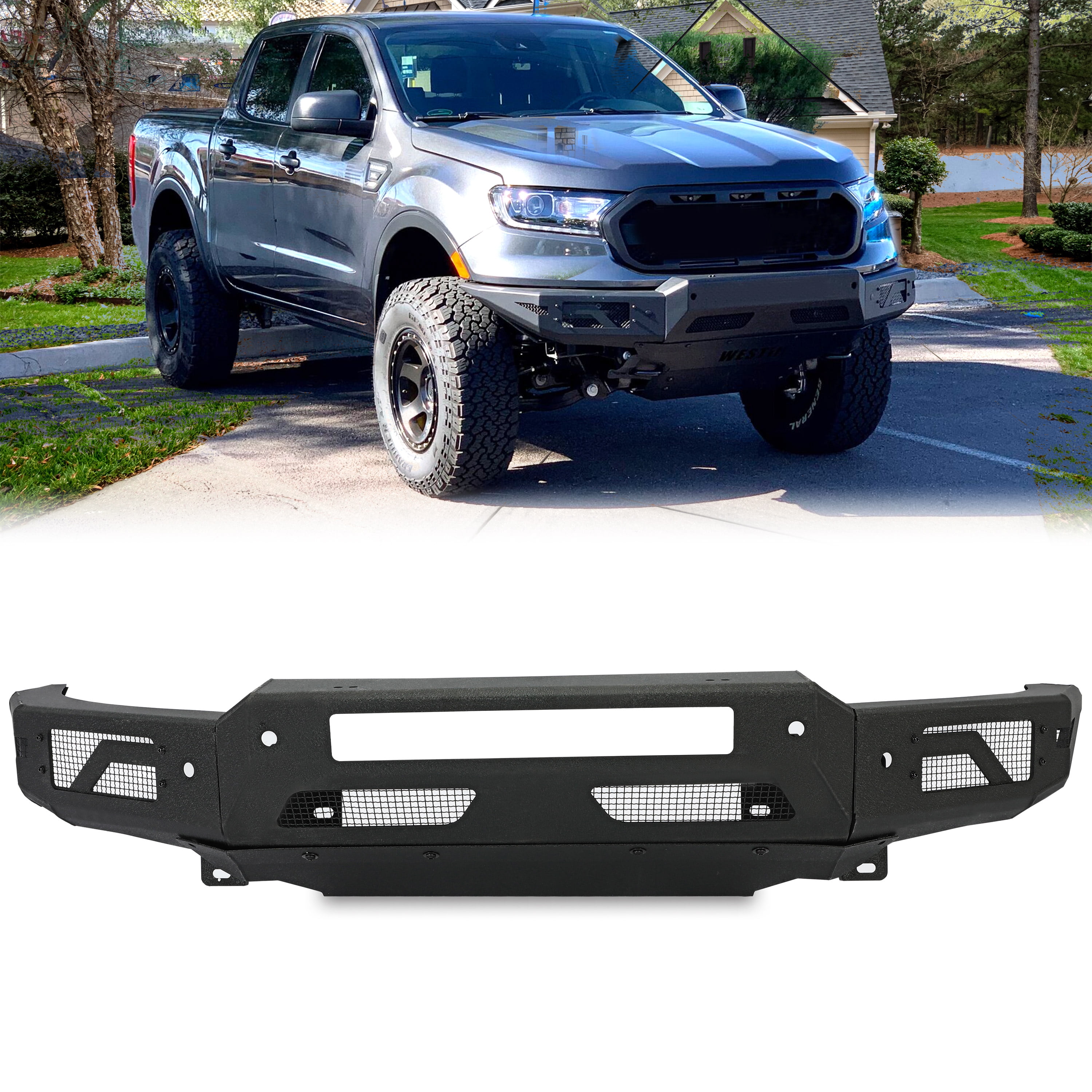 Kojem Steel Powder Coated Front Bumper Protector for 2019-2021 Ford ...