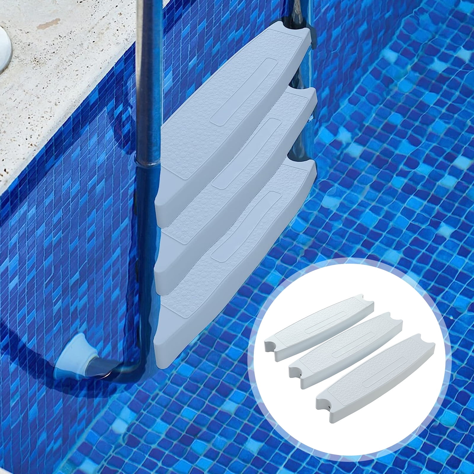 Kojem Swimming Pool Ladder Steps, Molded Plastic Replacement, 17 3/4 ...