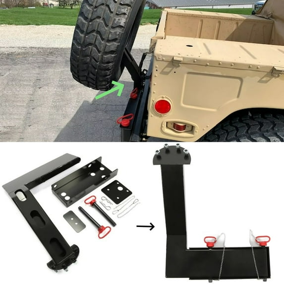 Kojem Steel Swing Out Spare Tire Carrier for Humvee M998, M1026, H1 ...