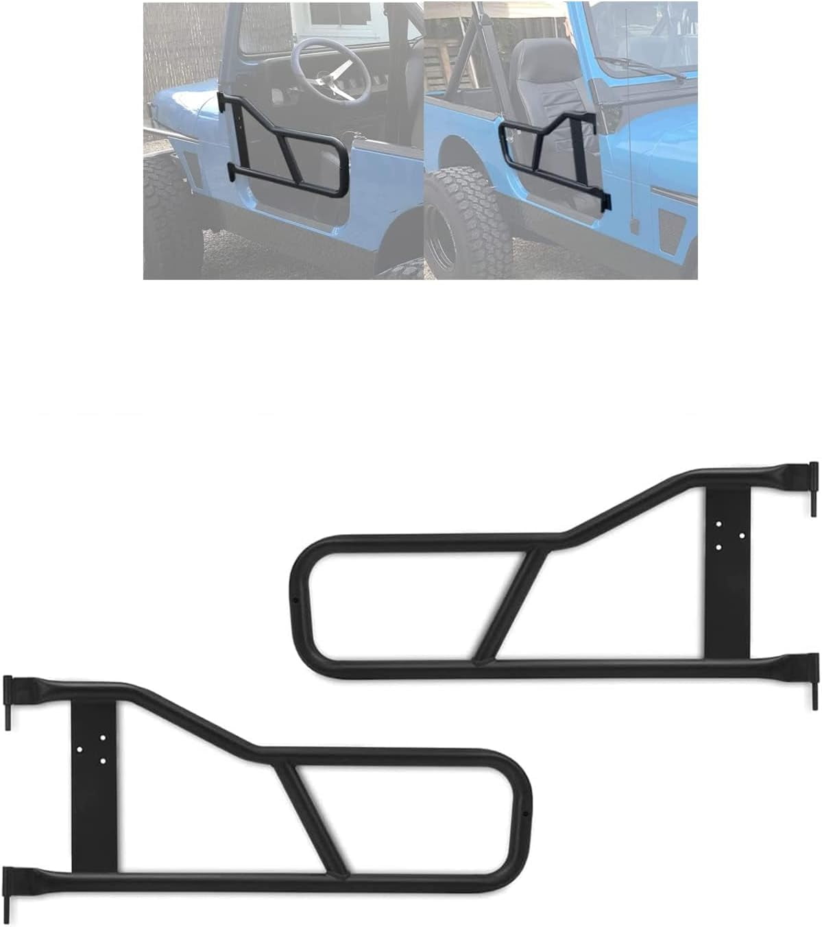 Kojem Tubular Doors for 1987-2006 Jeep Wrangler YJ TJ Tubular Half Door ...