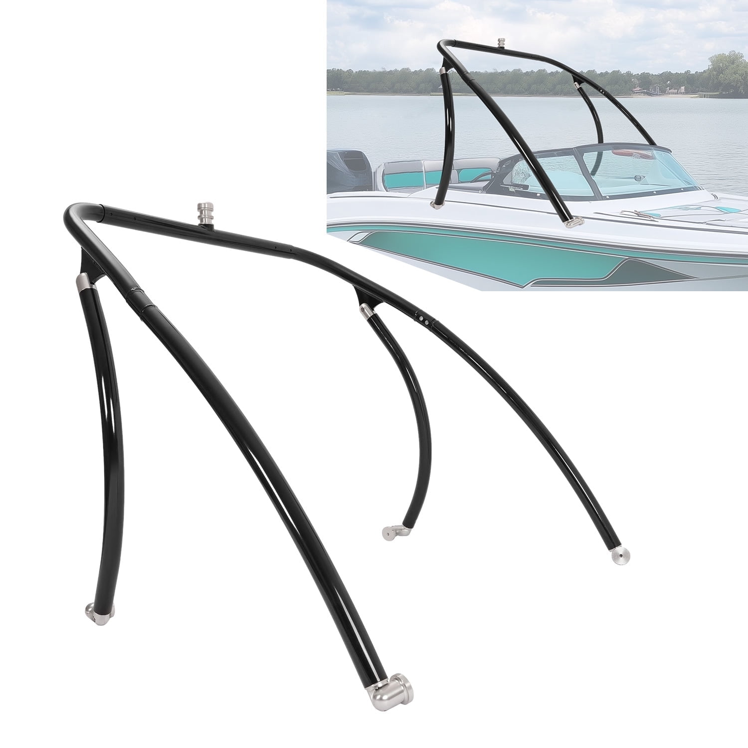 Kojem Wakeboard Tower 2.25" Tube Aluminum for Boat with Hardware Black ...