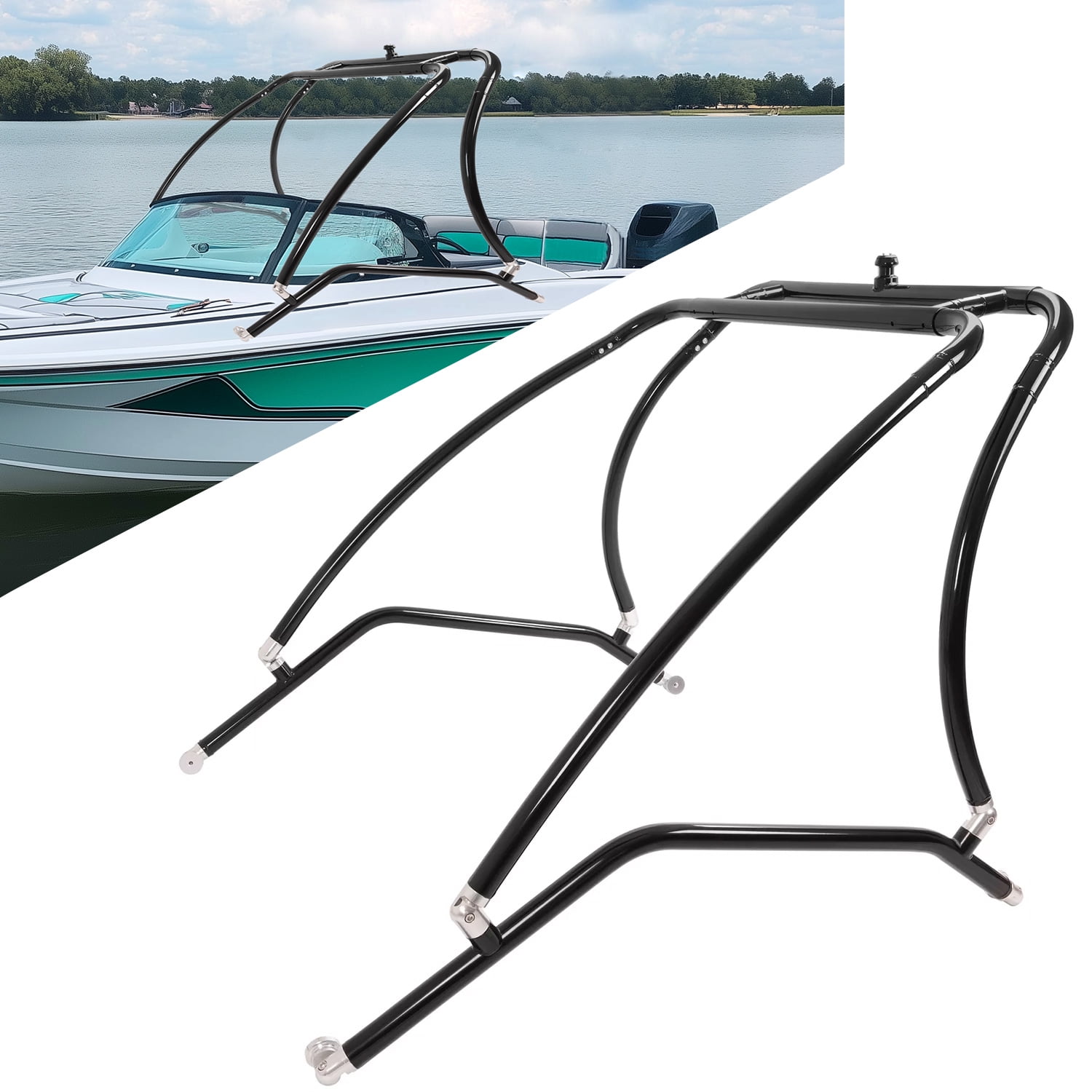 Kojem Wakeboard Tower Tube with Hardware for Boat Aluminum Black Powder ...