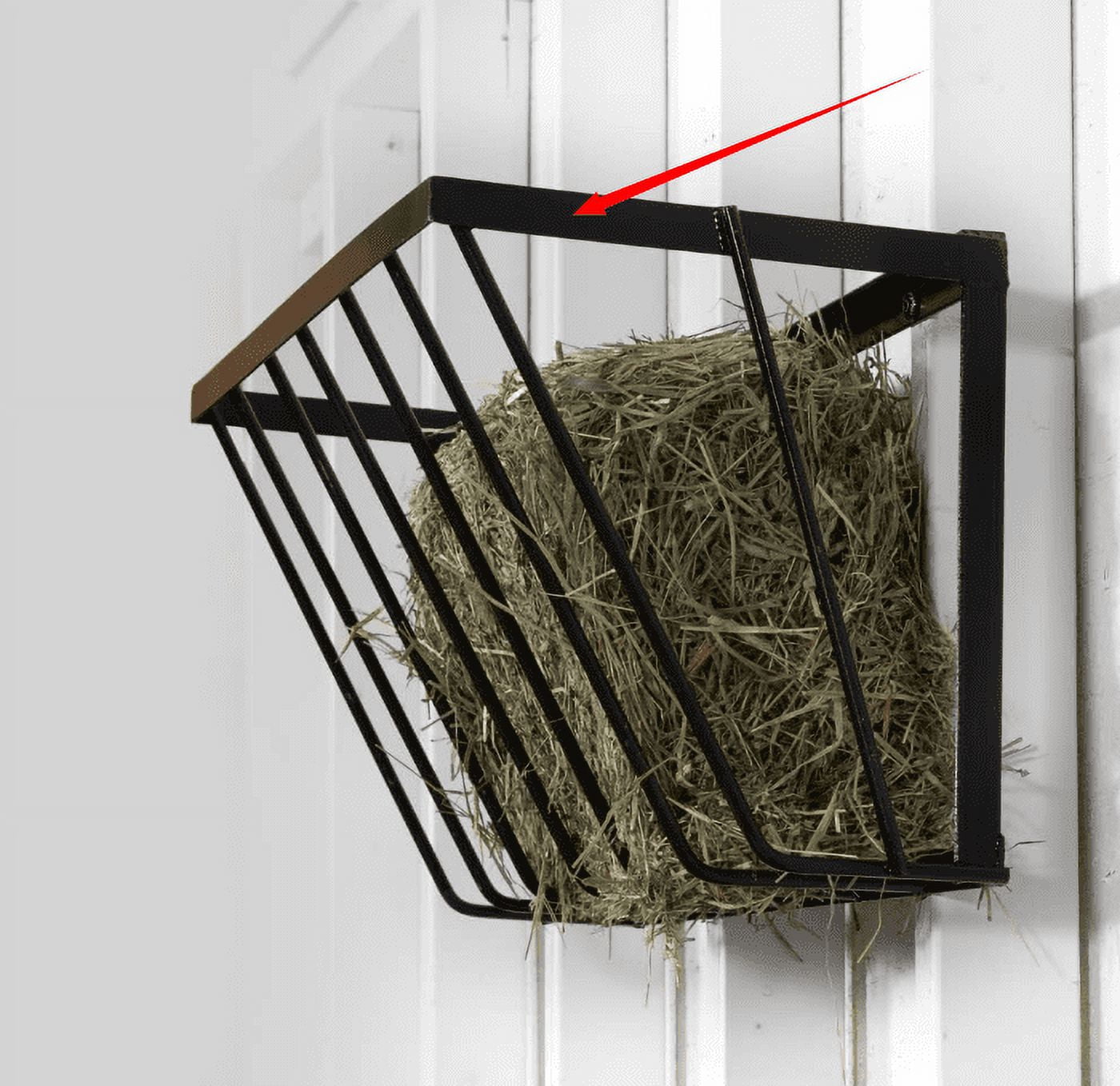 Kojem Wall Mounted Livestock Hay Rack Feeder for Horses, Sheep, Goats ...