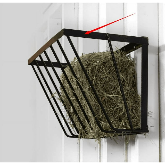 Kojem Wall Mounted Livestock Hay Rack Feeder for Horses, Sheep, Goats Heavy Duty Steel - Walmart.com