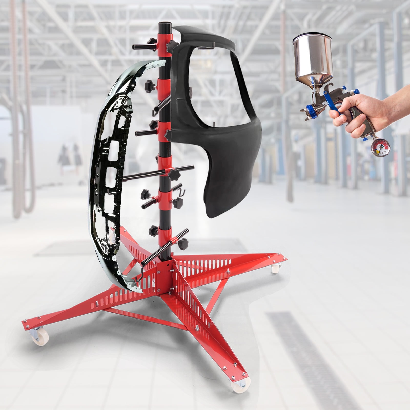 Kojem Auto Body Door Paint Stand W/ Adjustable Center Post Hang Auto ...