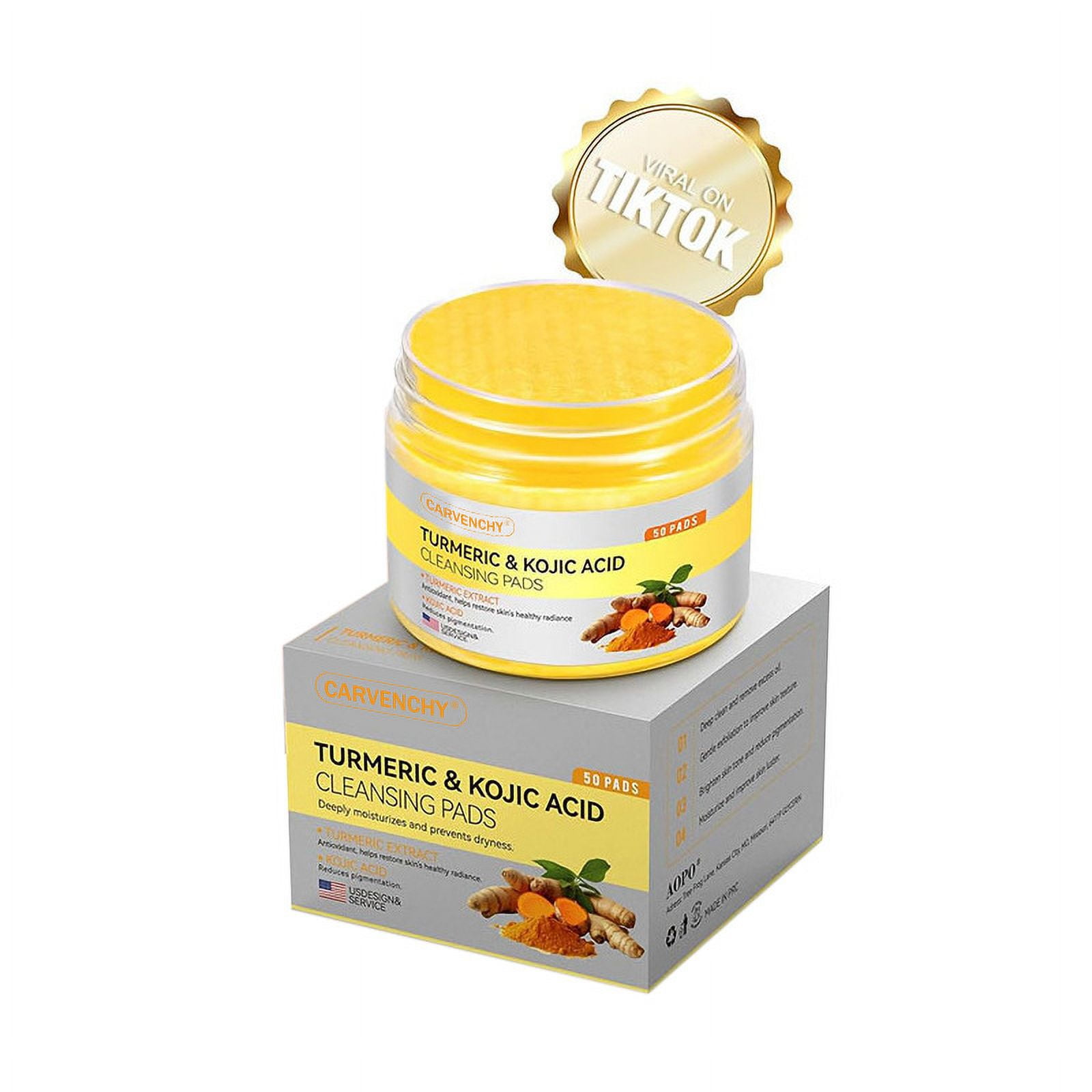Kojic Acid Turmeric Cleansing Pads 50pads - Walmart.com Kojic Acid Turmeric Cleansing Pads 50pads - Walmart.com