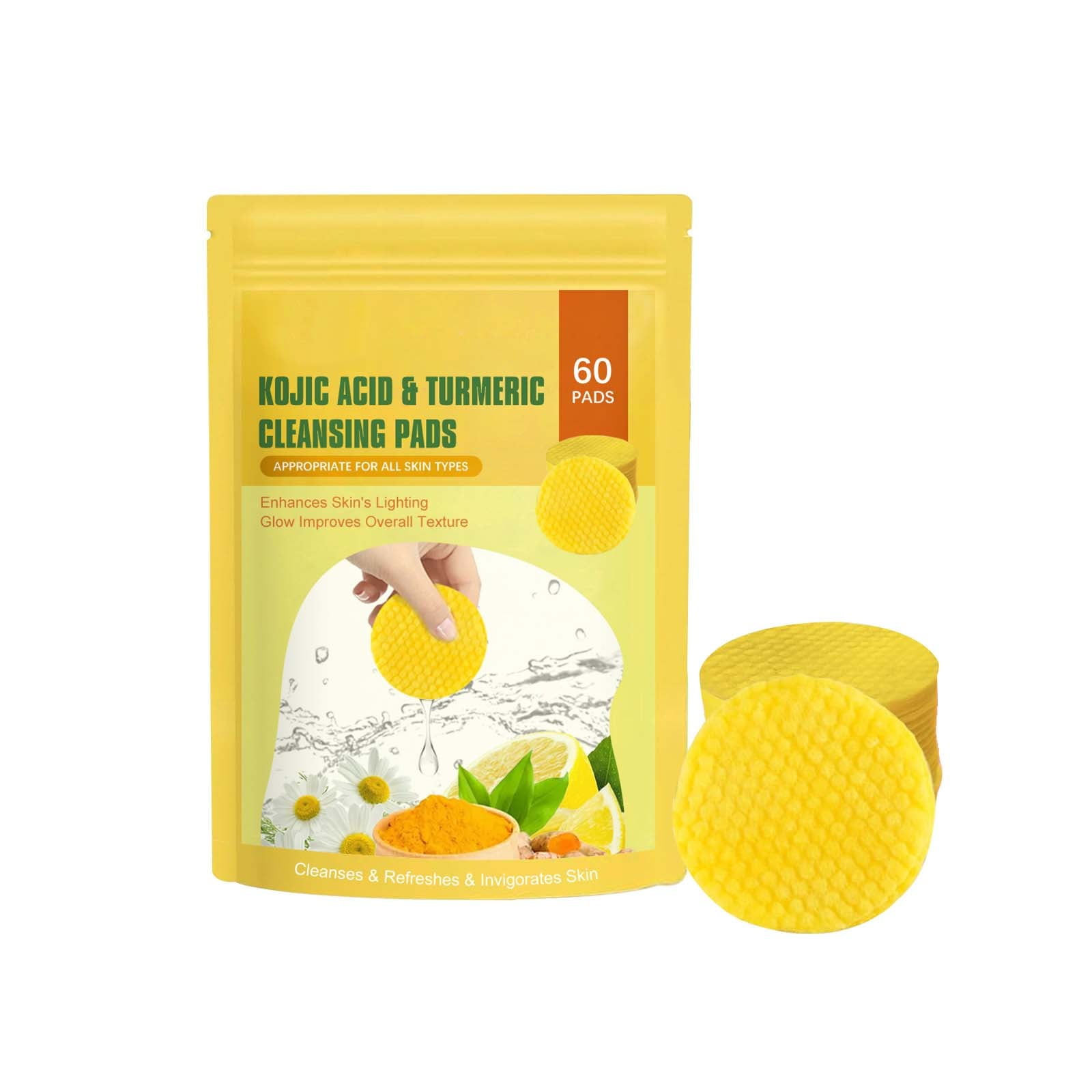 Kojic Cleansing Pad Gently Cleanses Moisturizes Refreshing Deeply ...