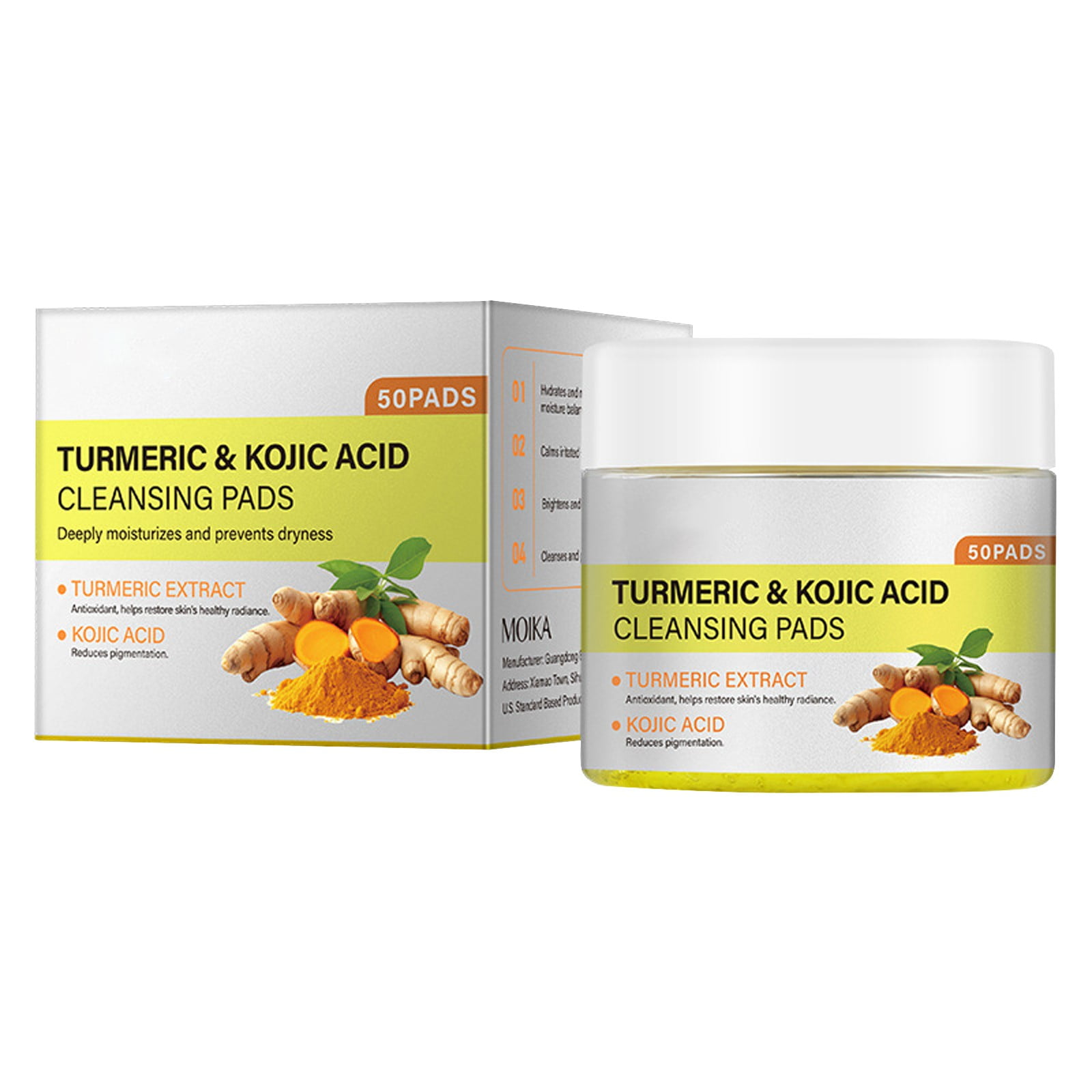 Kojic Renew Pads - Dual-Sided Exfoliating Discs for Oily Skin (50 Count ...