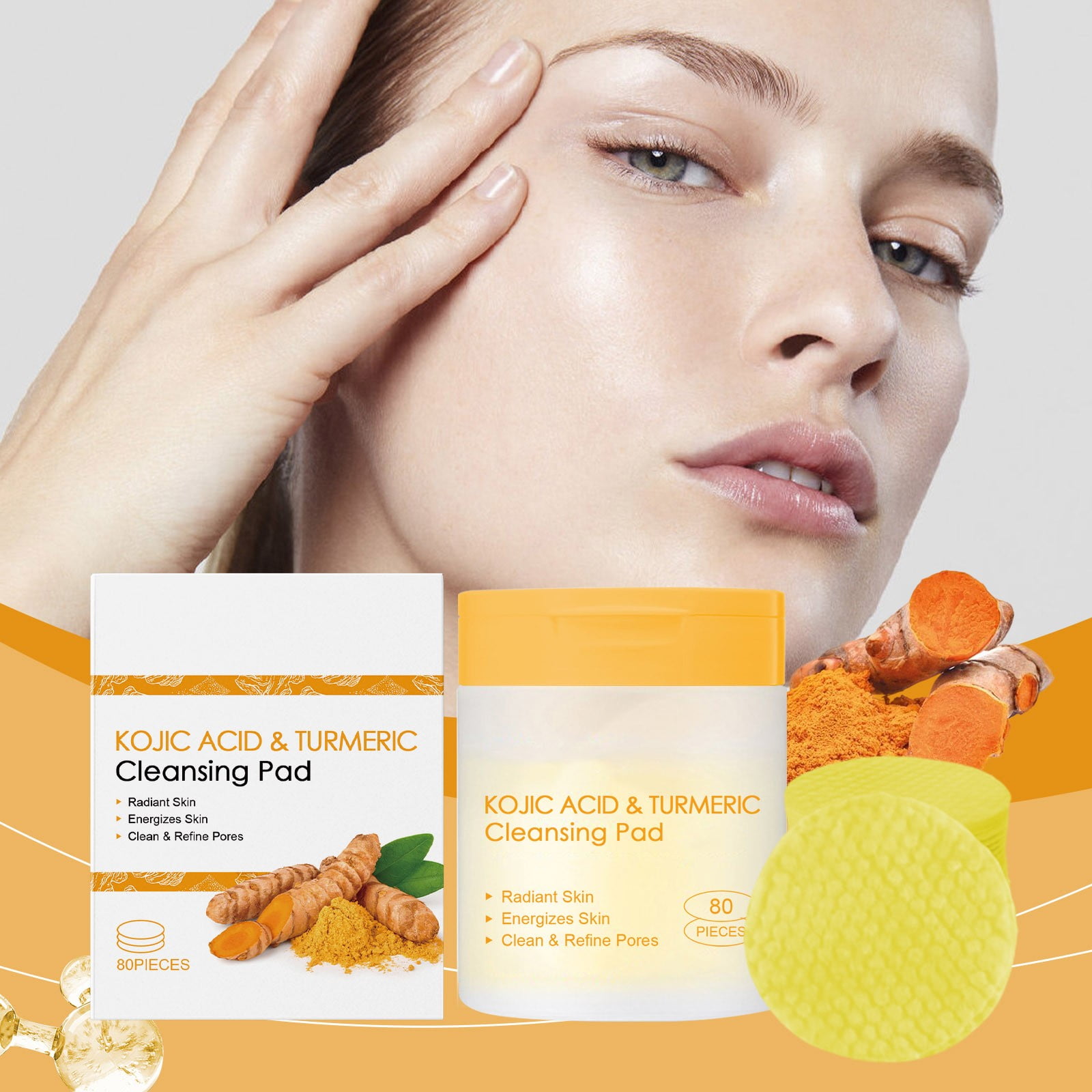 Kojic Turmeric Clean Cotton, Gentle Skin Care, Hypoallergenic Formula ...