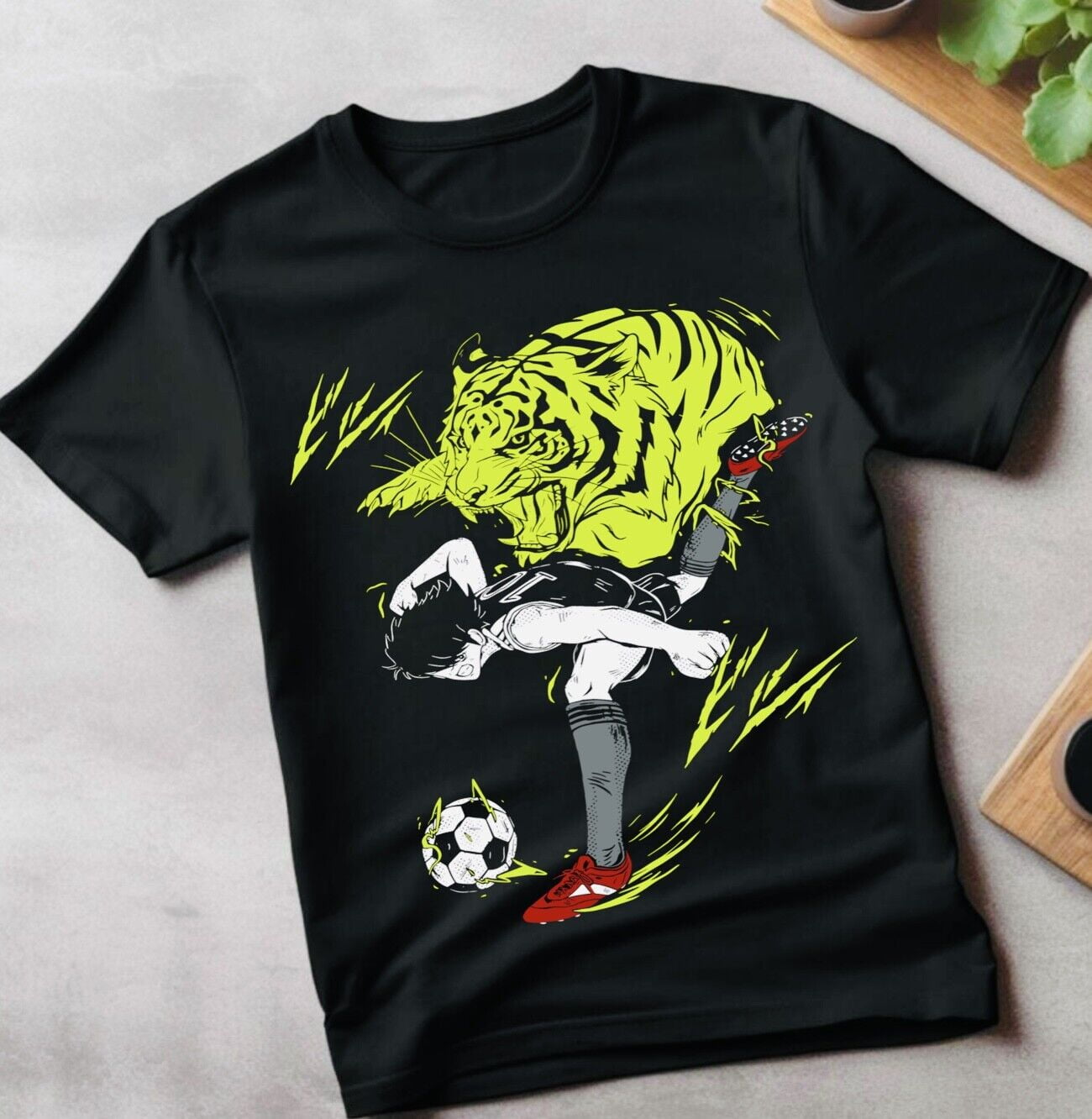 Kojiro Hyuga T-shirt Captain Tsubasa Anime Football Manga mark landers ...