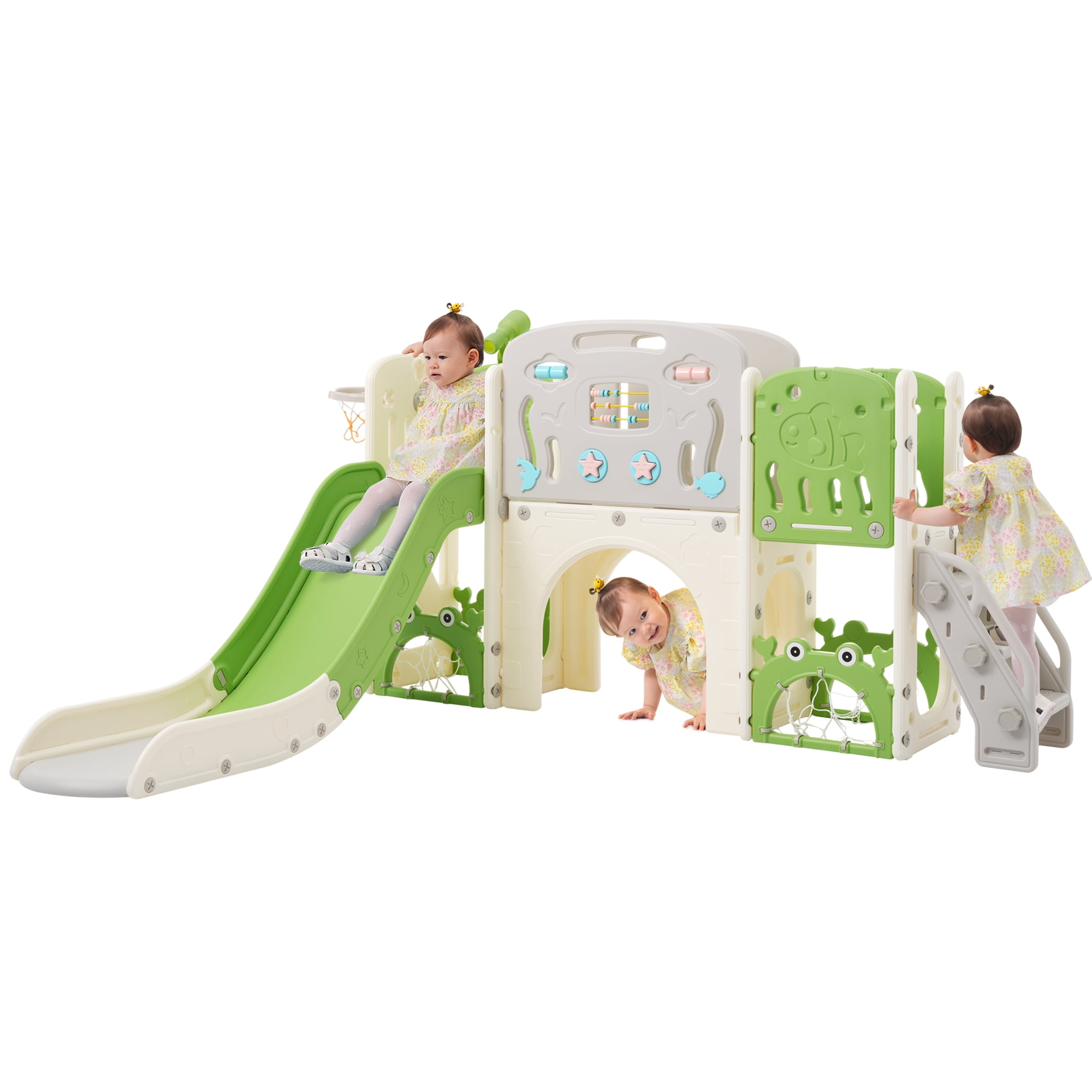 Kojooin 11 In 1 Toddler Slide Set, Slide Toddler Indoor Outdoor ...