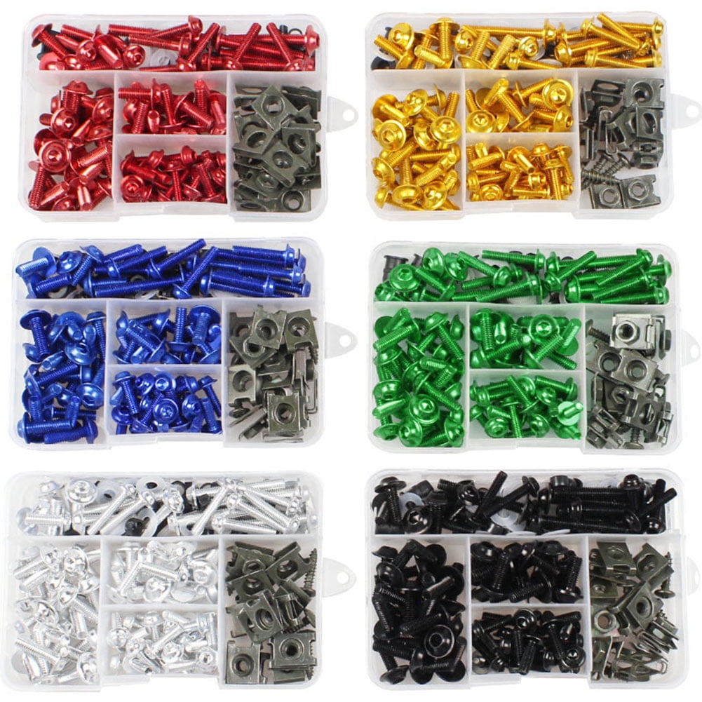 Kojooin 177pcs/box Aluminum Windscreen Screws Colorful Fasteners Screws ...