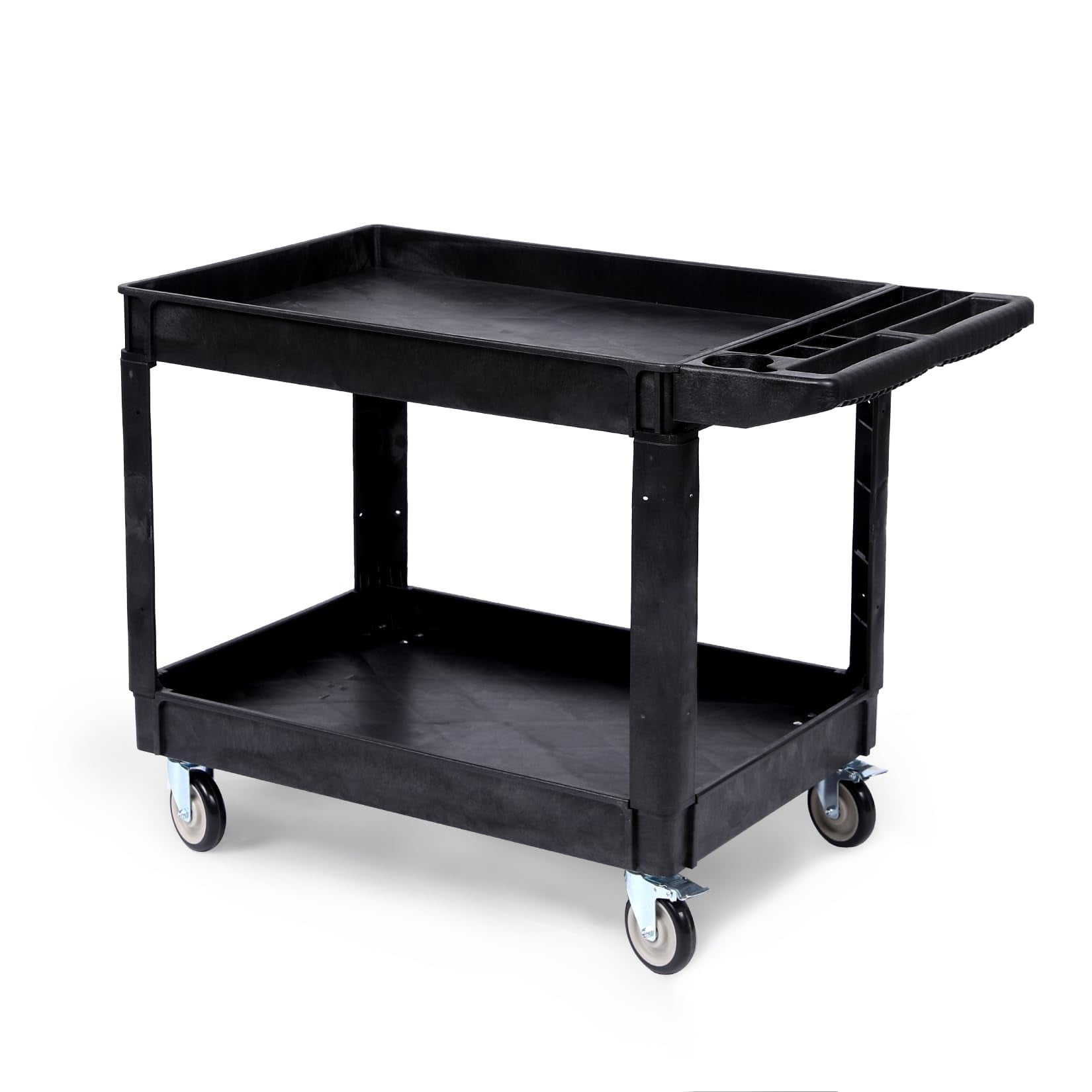 Kojooin 2-Tier Utility Service Cart, 550LBS Heavy Duty Tool Cart with ...