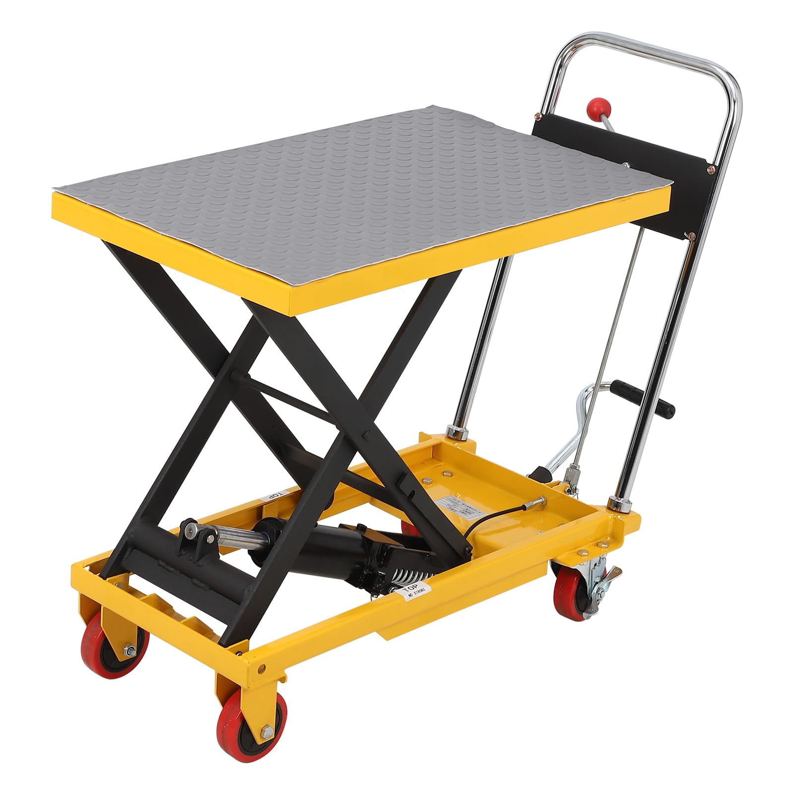 Kojooin 500lb Hydraulic Lift Table Cart – Foldable Manual Scissor Lift ...