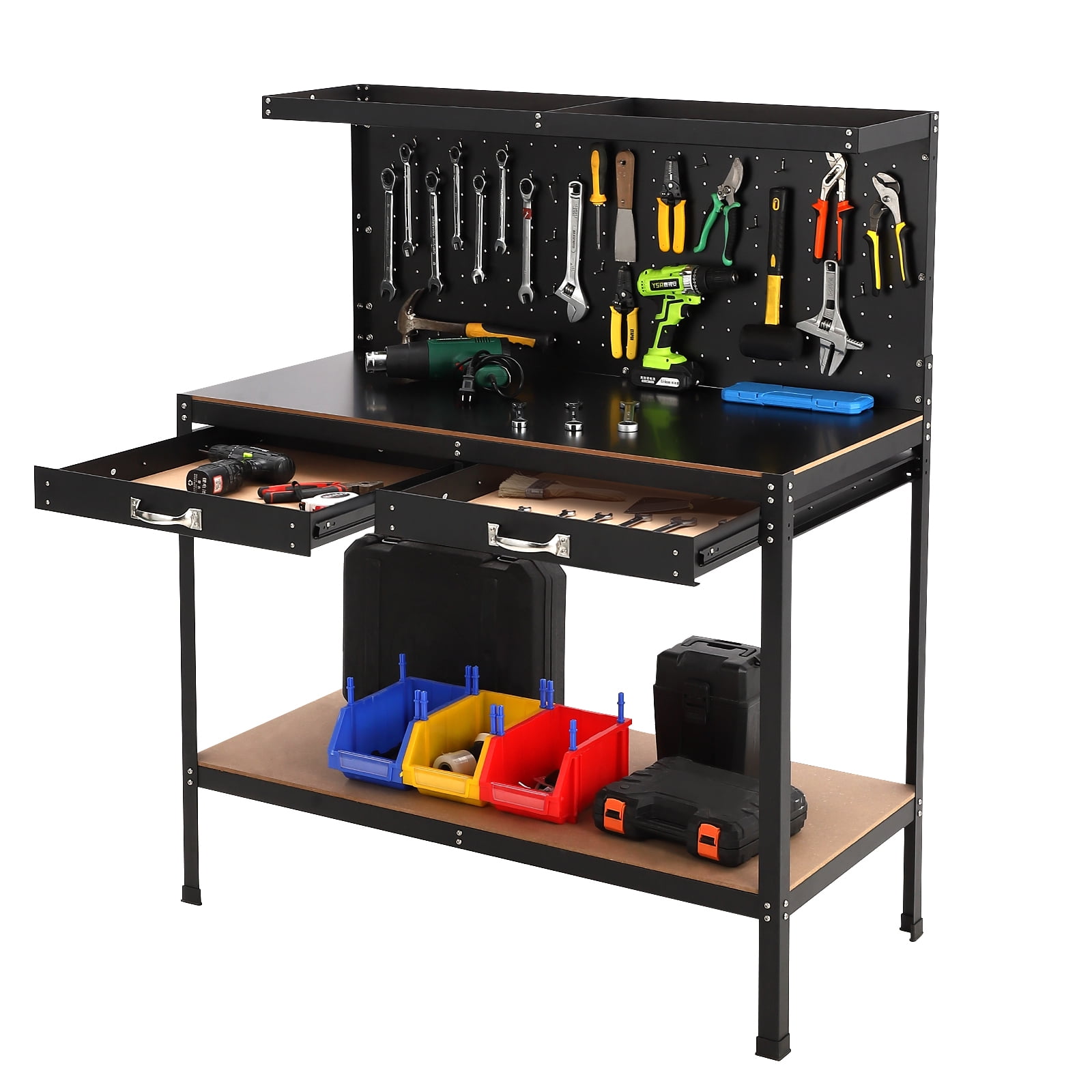 Kojooin 55 Inch Workbench,Tools Cabinet Working Tables Workbench Tool ...
