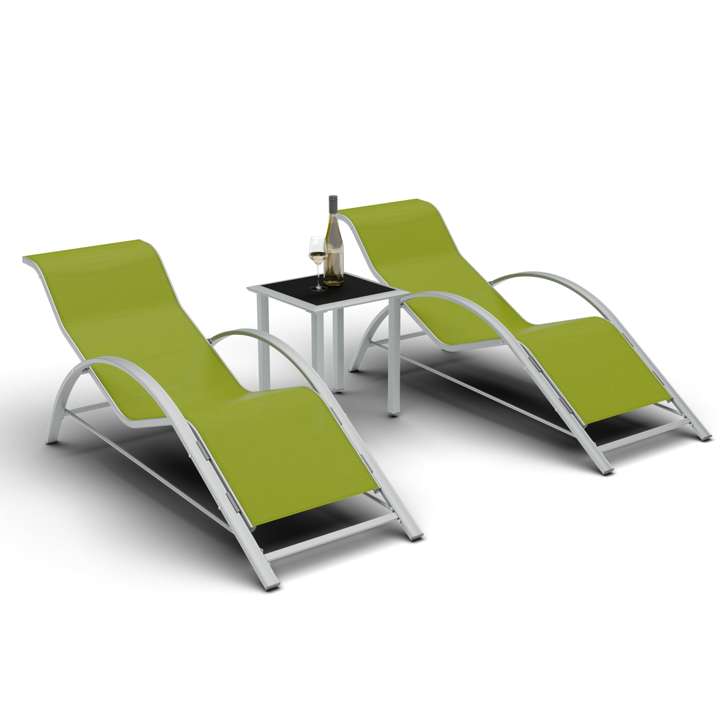 Kojooin All-Weather Chaise Lounge Set - Lightweight Recliners for Deck ...