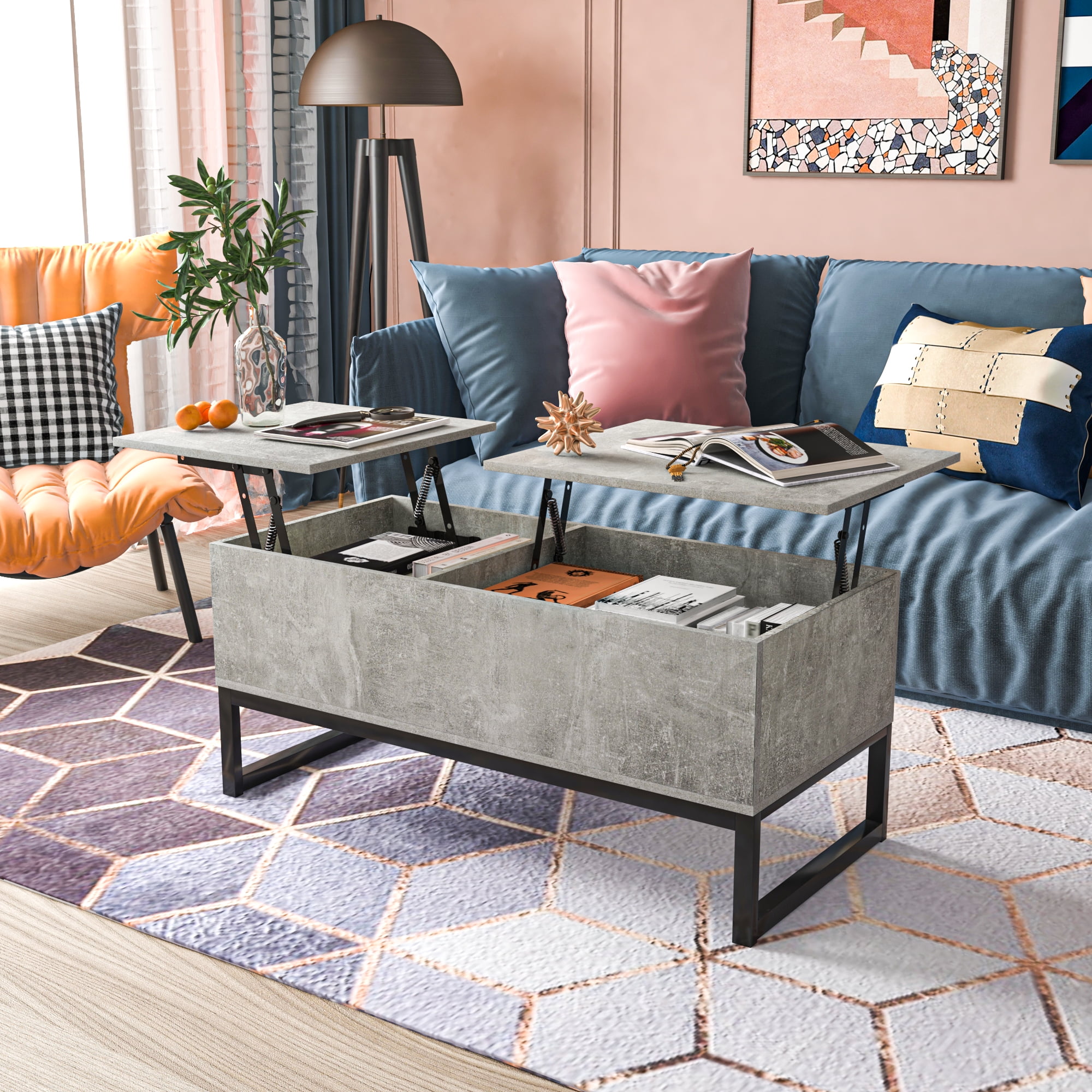 Kojooin Alloy Legs Coffee Table Computer Desk Gaming Table Furniture ...