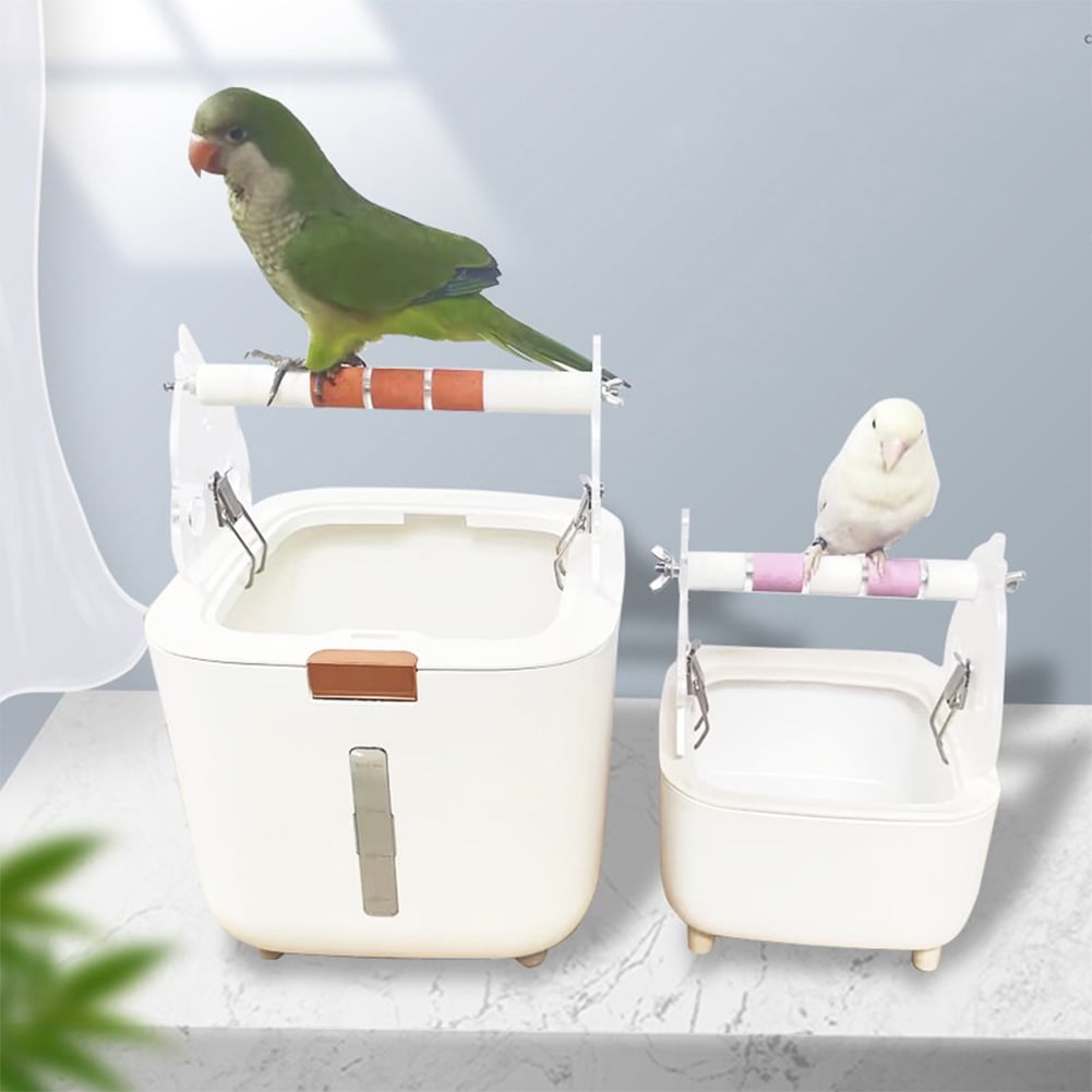 Kojooin Bird Stand Perch, Bird Swing Pole With Dustbin, Parrot Parakeet ...