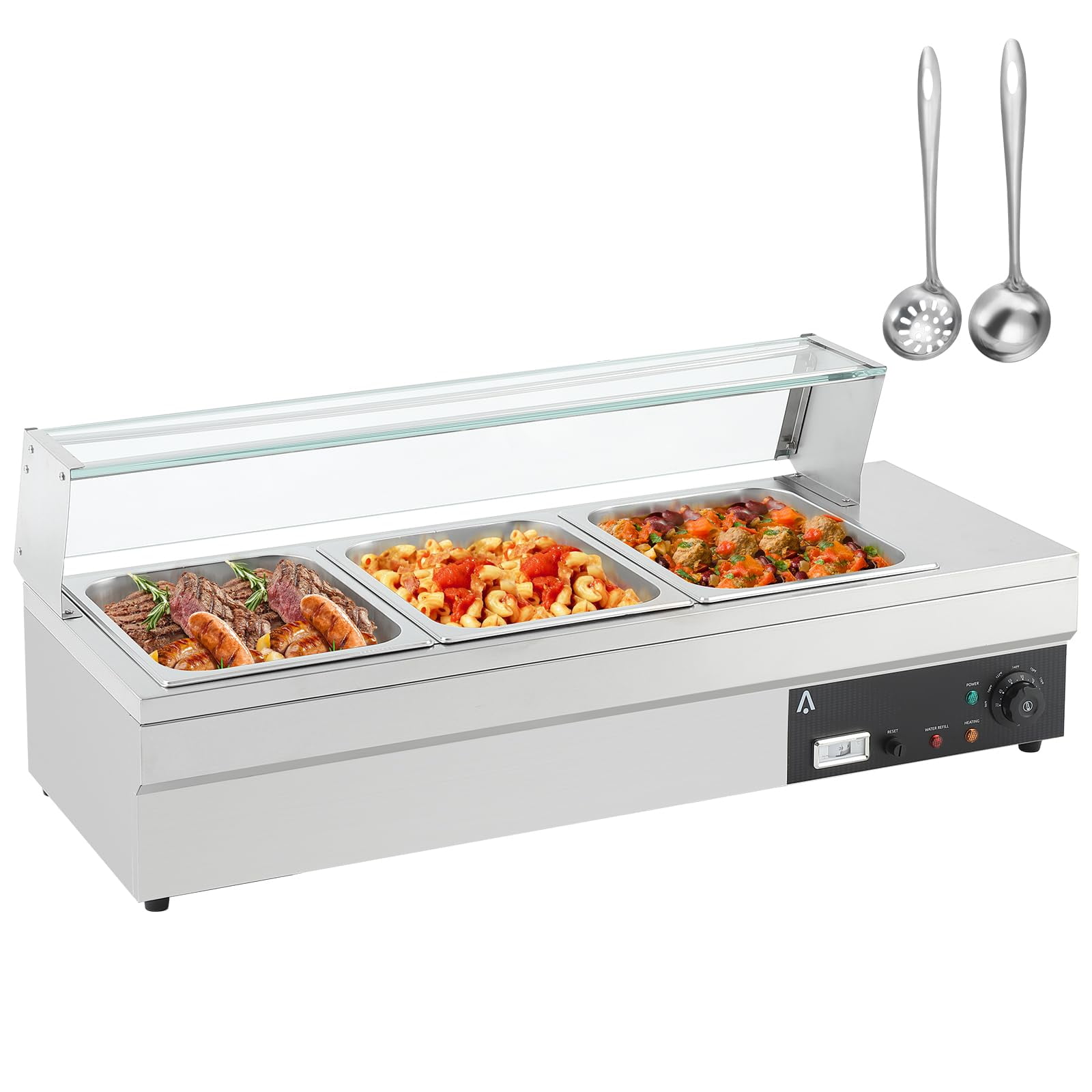 Kojooin Commercial Buffet Warmer with 3 x 12QT Food Pans - 1500W ...