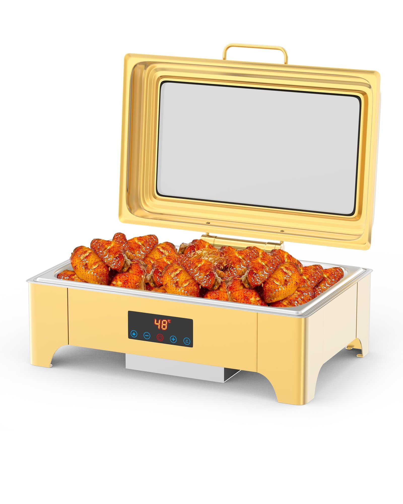 Kojooin Electric Roll Top Chafing Dish Buffet Set with Touch Screen ...