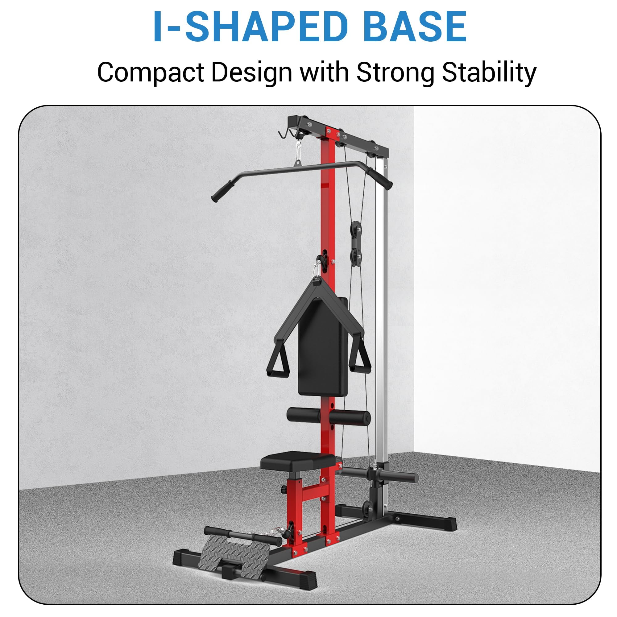 Kojooin LAT Pulldown Machines with High and Low Pulley Station, Multi ...