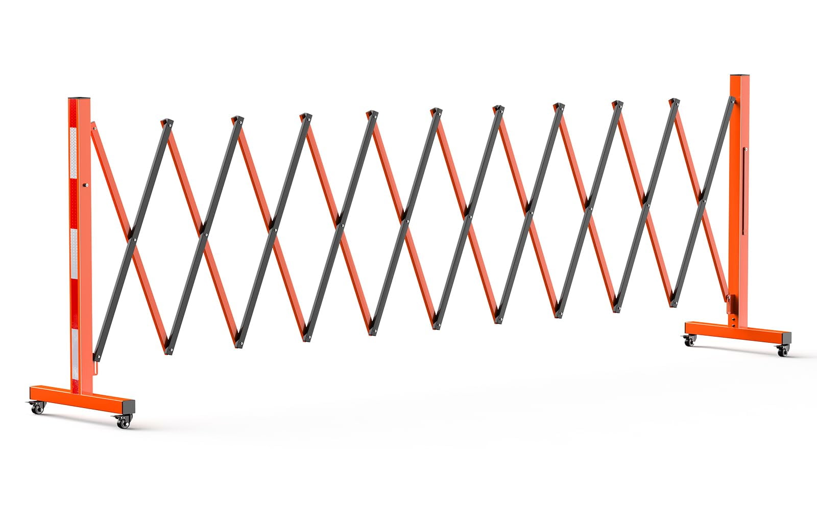 Kojooin Metal Expandable Barricade, 11FT Folding Safety Traffic ...