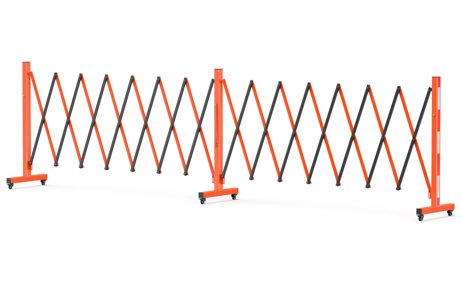 Kojooin Metal Expandable Barricade, 23FT Folding Safety Traffic ...