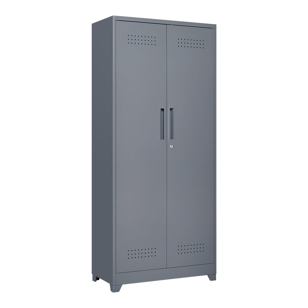 Kojooin Metal Storage Cabinet With Lock, 73" Garage Storage Cabinet ...