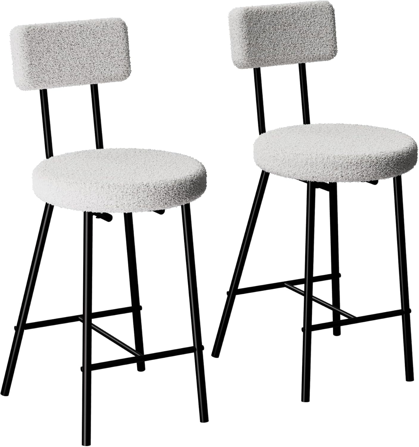 Kojooin Modern Upholstered Bar Stools, Counter Height with Soft ...
