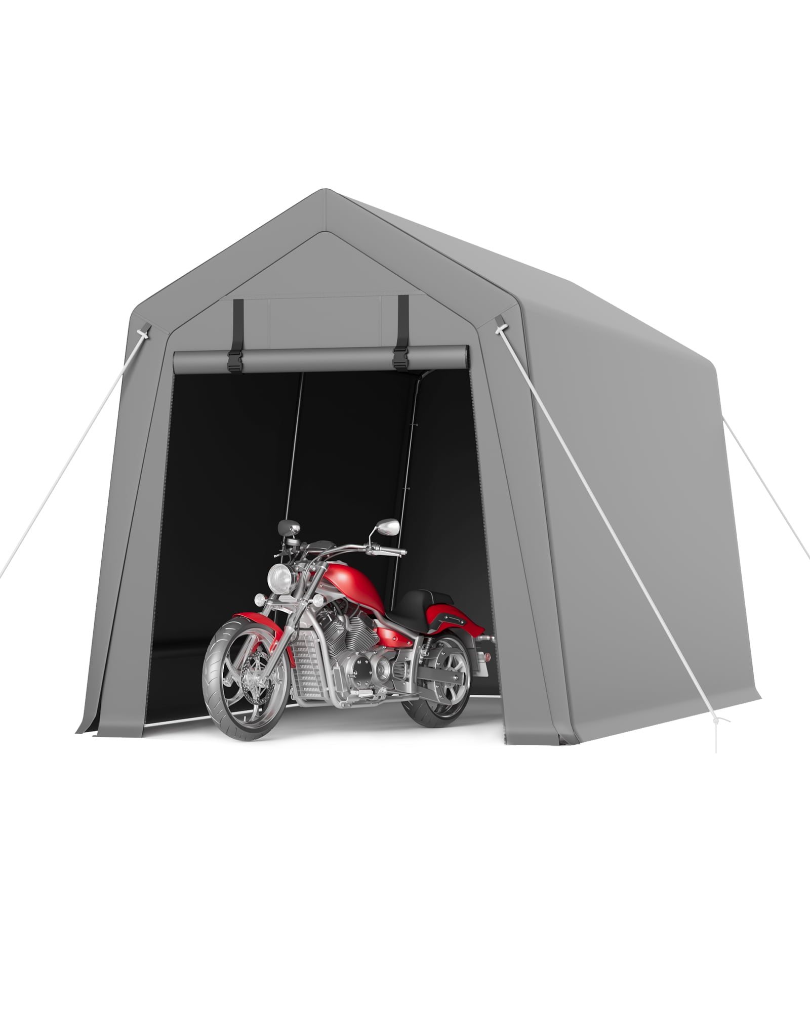 Kojooin Motorcycle Storage Sheds 7x15 FT,Portable Shed with Rolled up ...